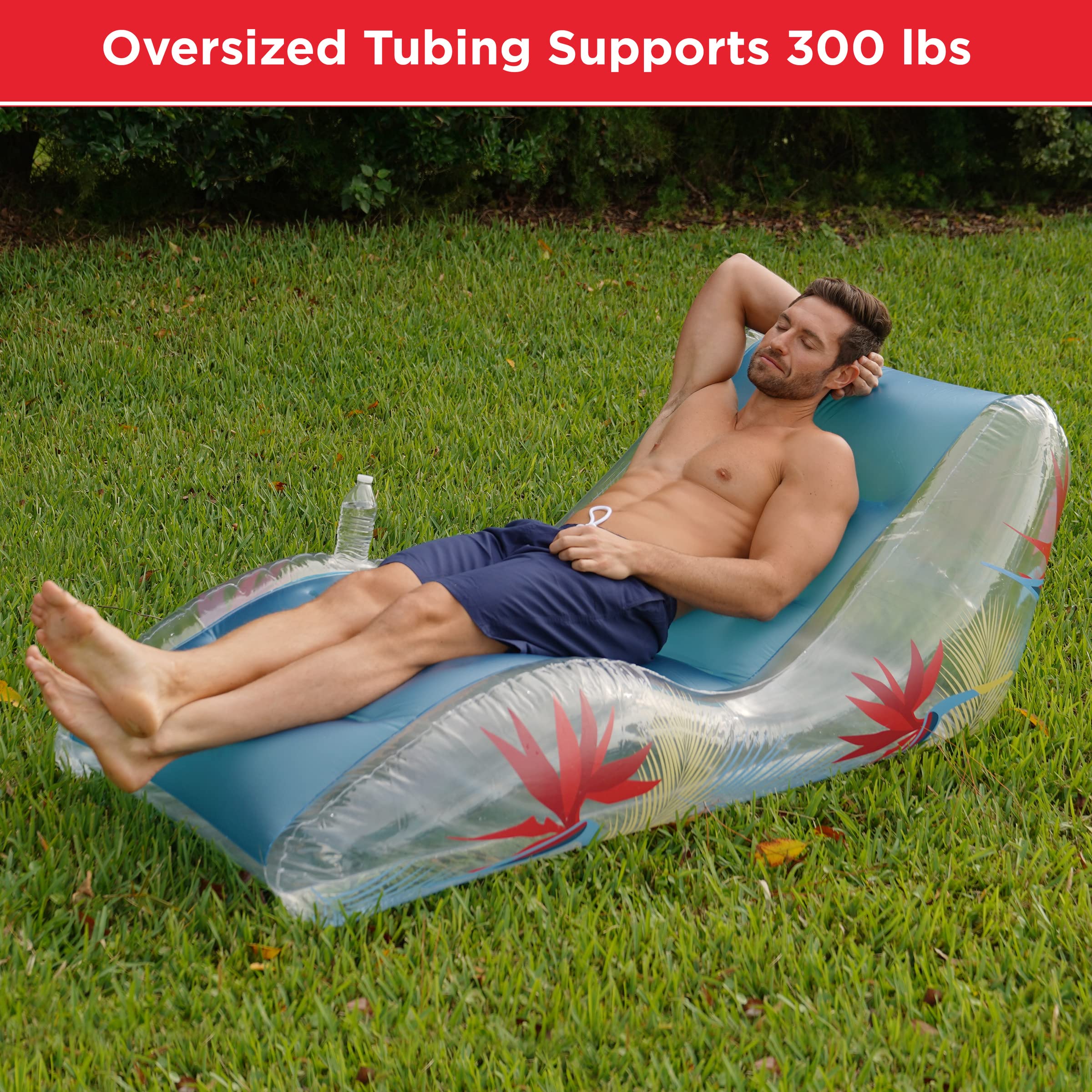 Snapklik.com : New Aqua Paradise Zero Gravity Pool Recliner Lounge Bird Of Paradise Float Lounger