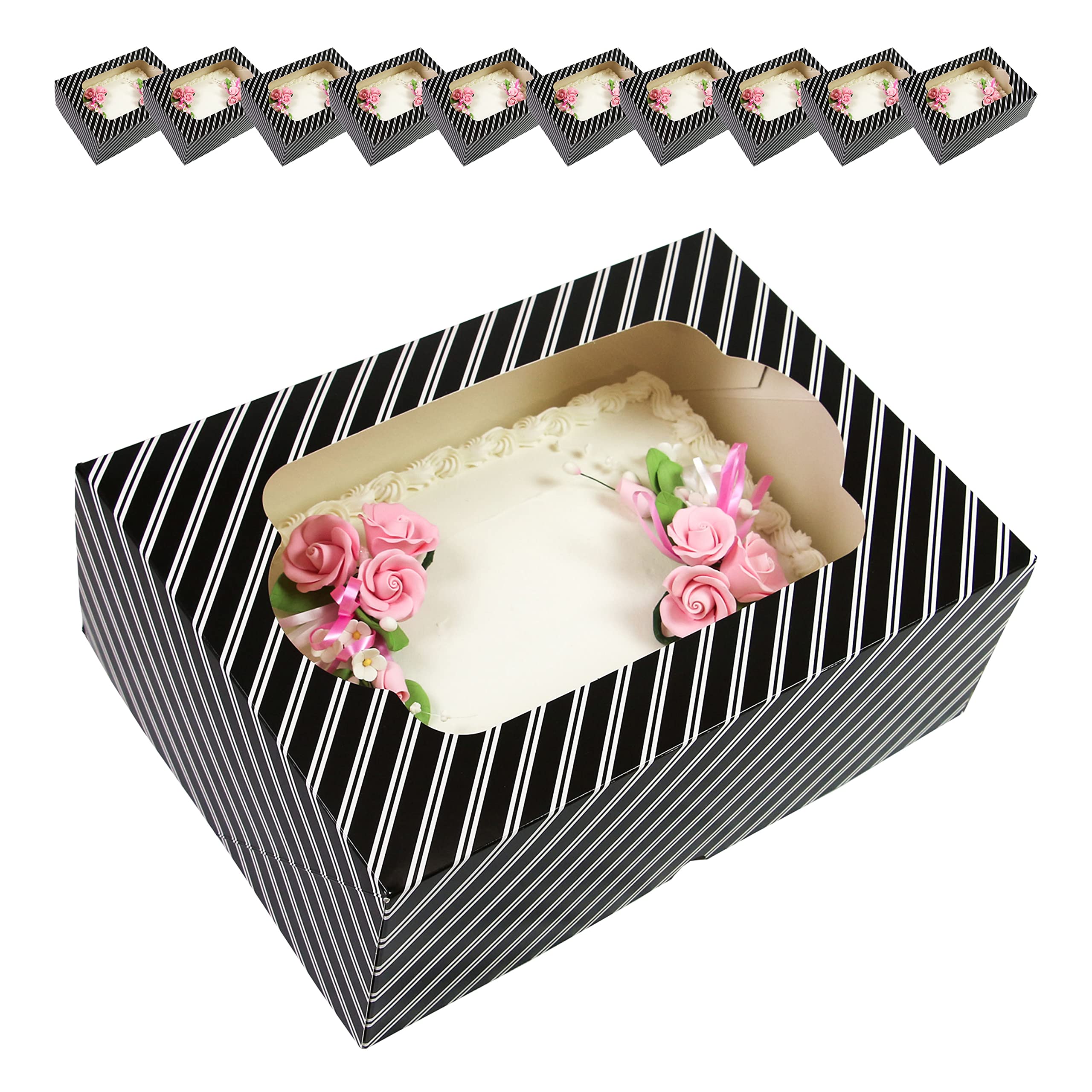 Snapklik.com : Global Sugar Art Auto-Popup Extra Deep Quarter Sheet Cake Box