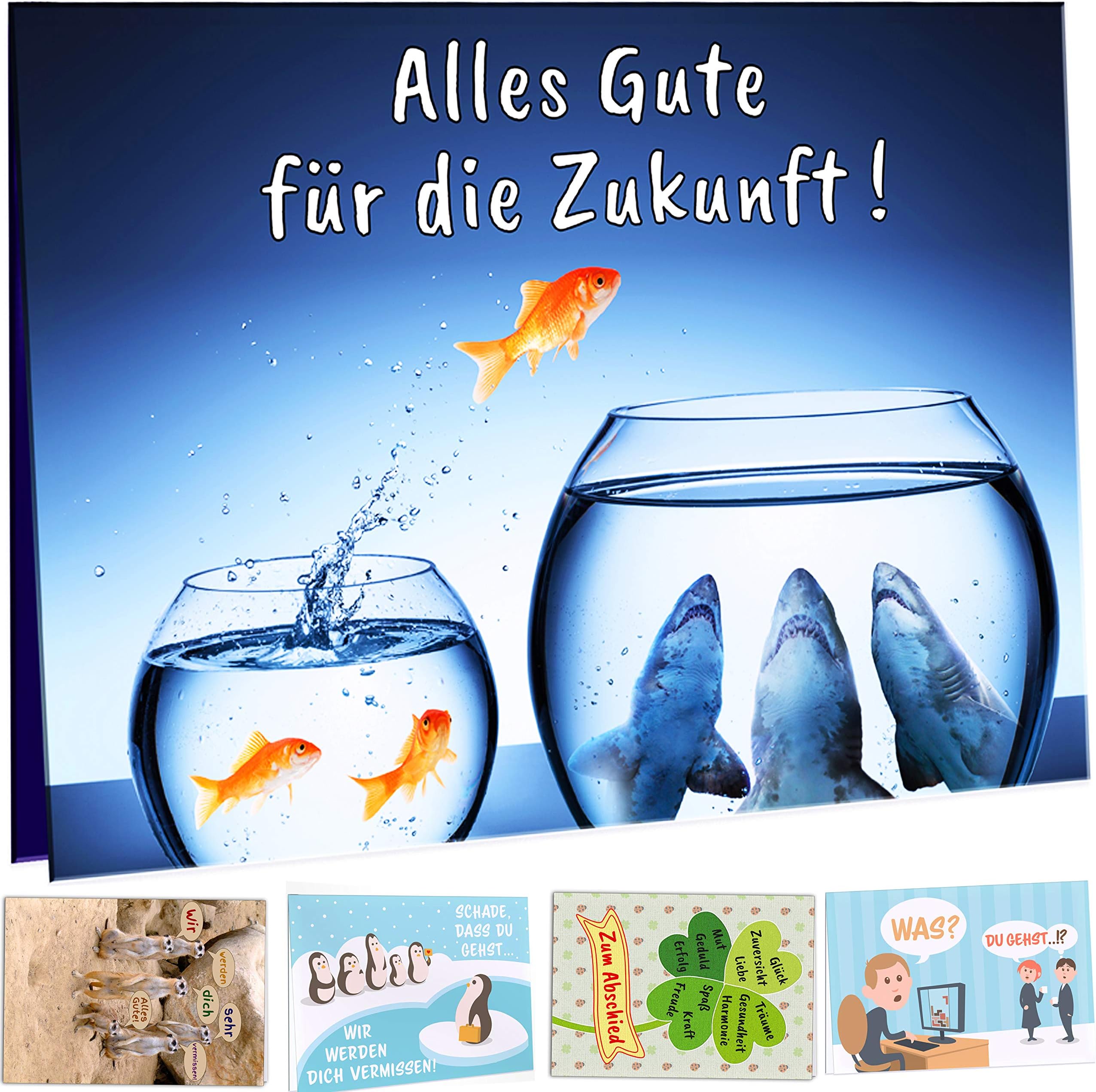 Kulinu 64749 - XXL A4 Abschiedskarte Kollegen - Edle Abschiedsgeschenk ...