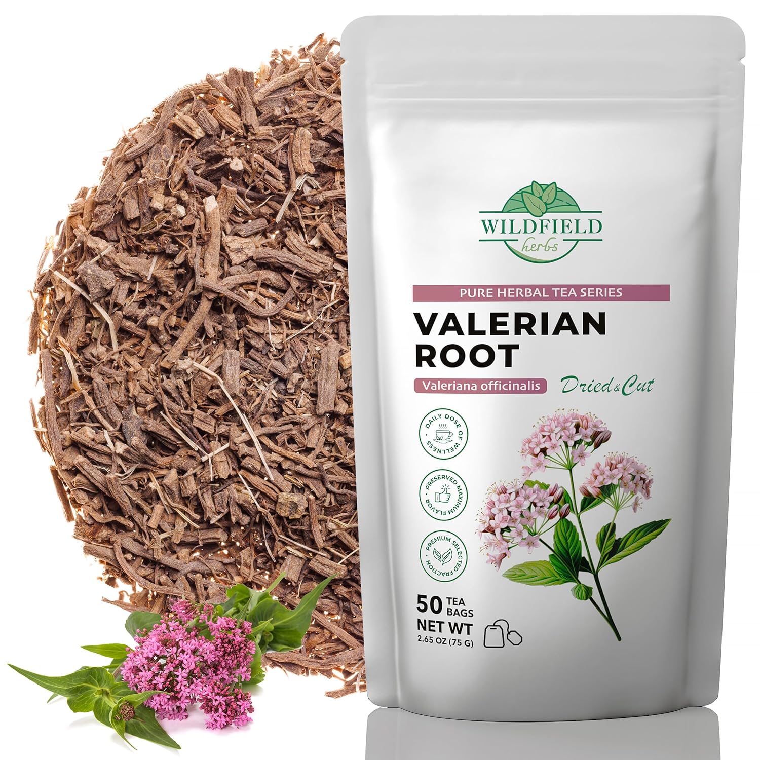 Amazon.com : 50 Valerian Root Herb Valerian Root Tea Loose Leaf Herbal ...