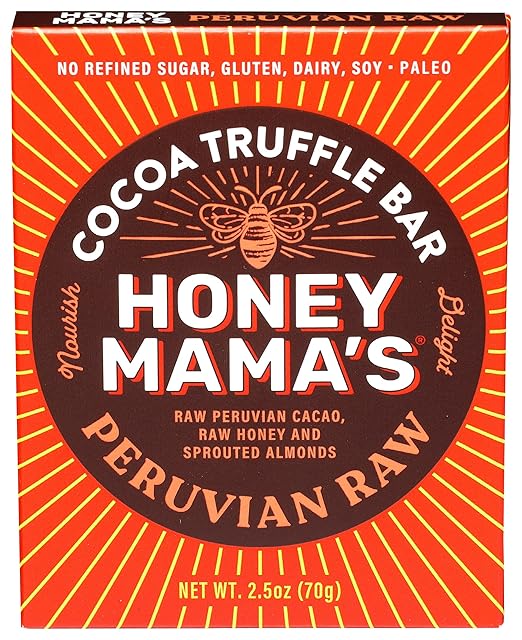 Amazon.com : HONEY MAMAS Peruvian Raw Cocoa Truffle Bar, 2.5 OZ ...