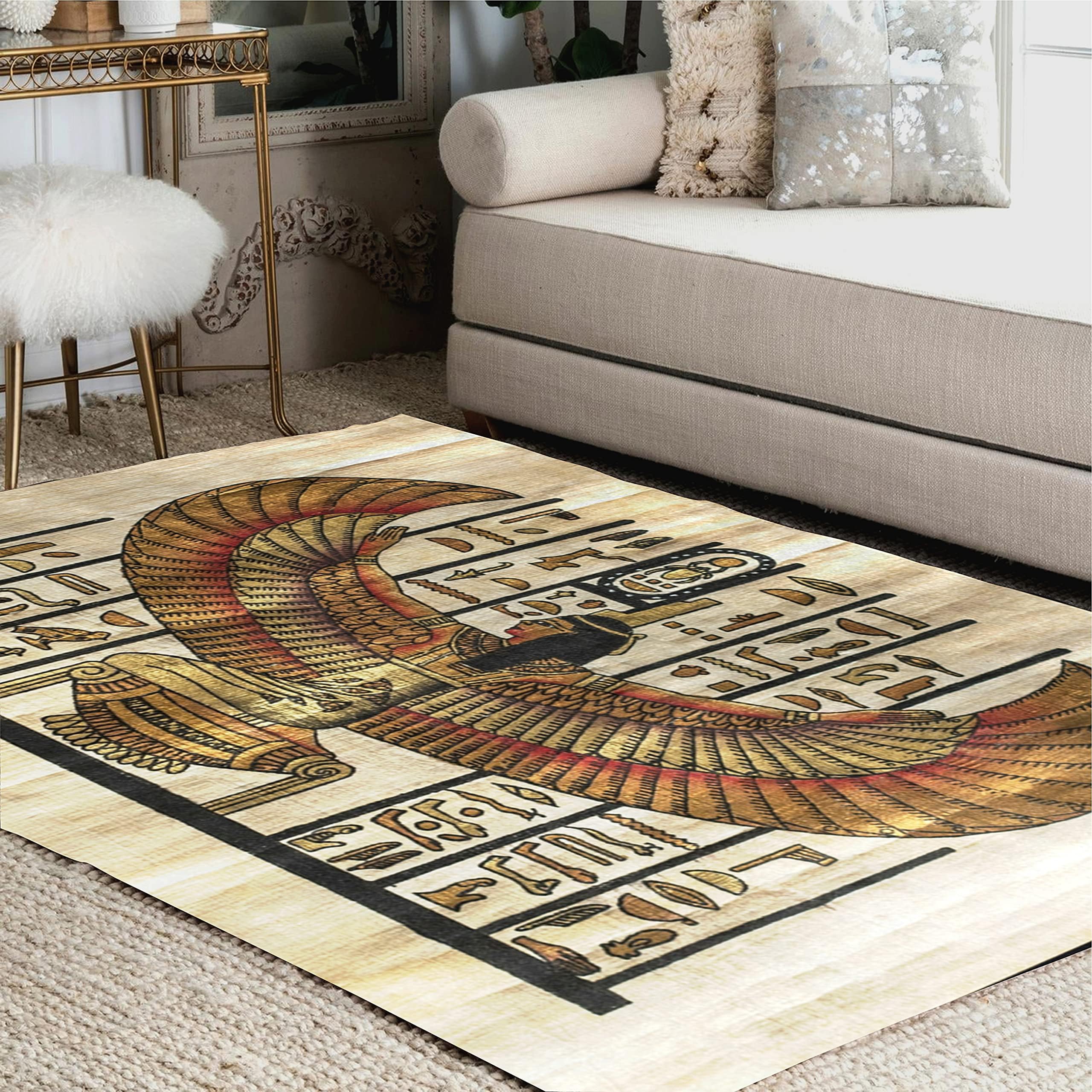 Amazon.com : Pharaoh Ancient Egypt King TUT Egyptian Carpet Area Rug (5 ...