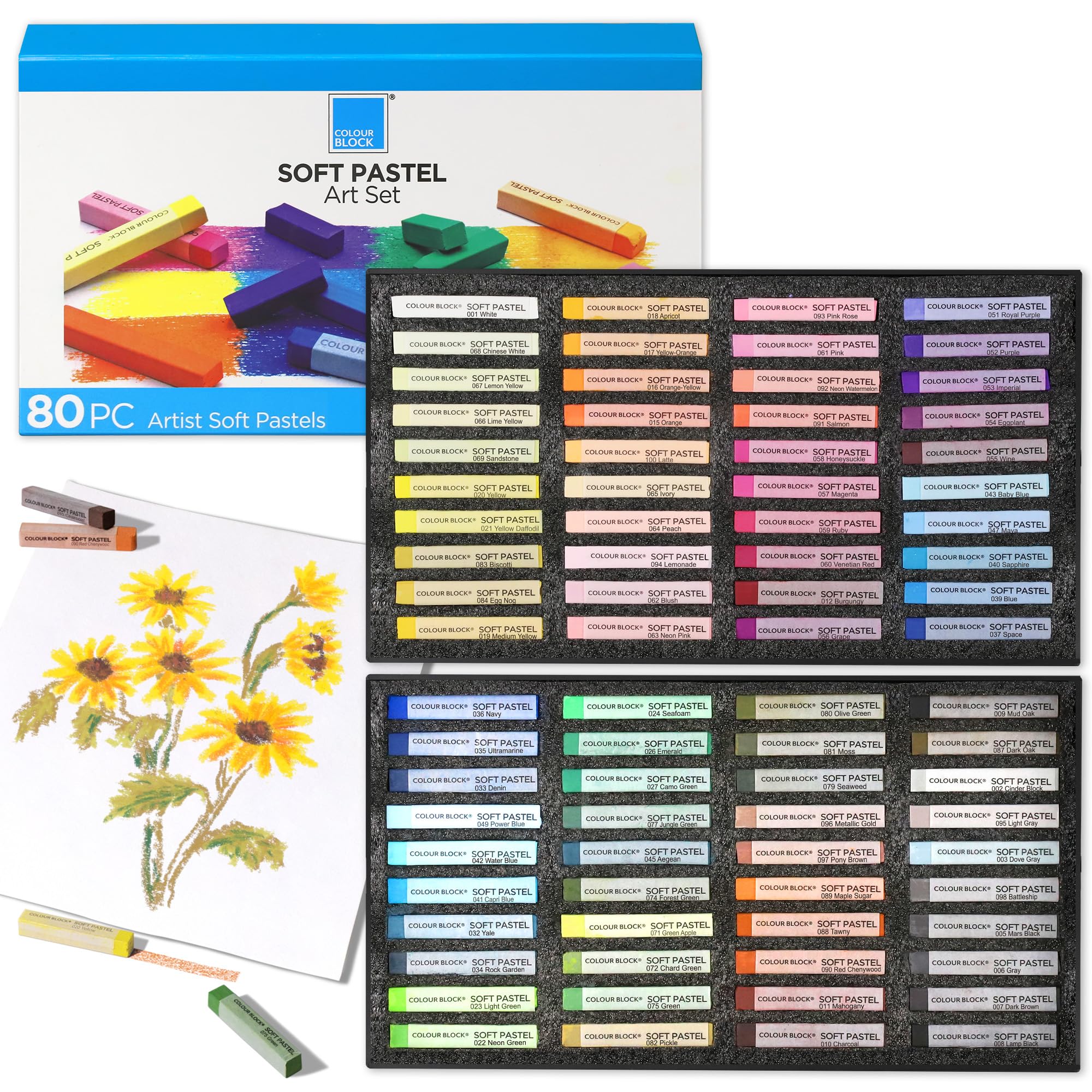 Snapklik.com : COLOUR BLOCK 80pc Soft Pastels For Artists I Color Chalk ...
