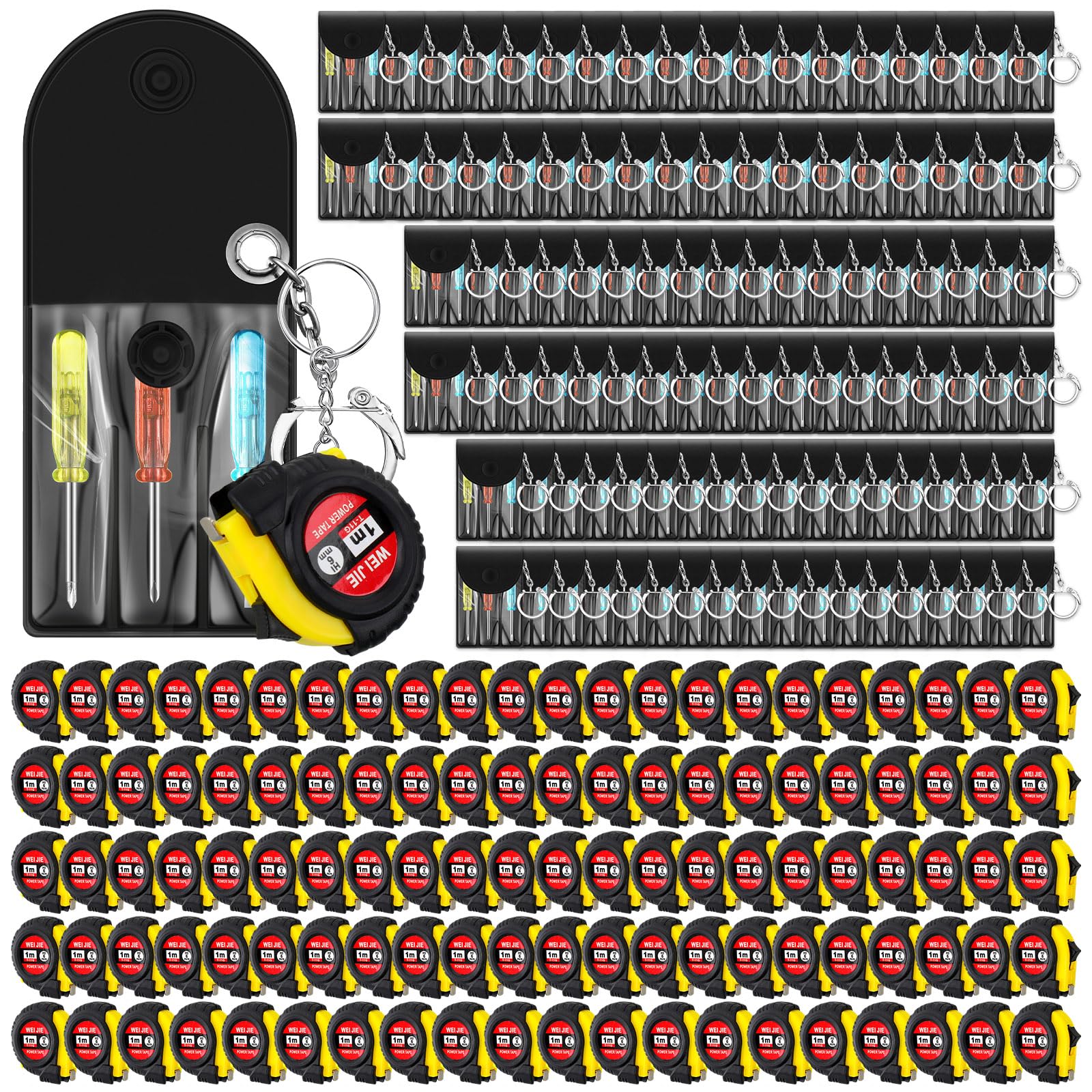 Amazon.com: Jutom Mini Screwdriver Keychain Mini Tape Measure Keychain ...