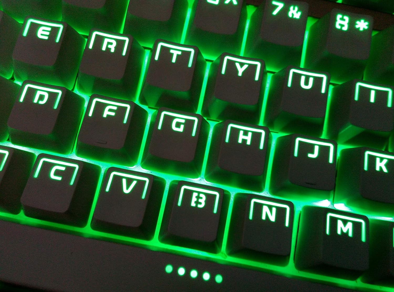 104 Keys Light Ring Halo Backlit Keycaps Doubleshot Key Cap OEM Profile ...