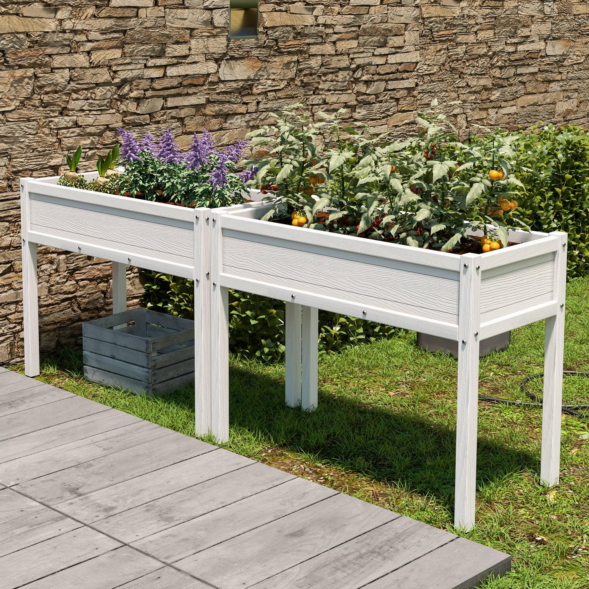 Amazon.com: VredHom Raised Garden Bed, HDPE Raised Beds with Legs for ...