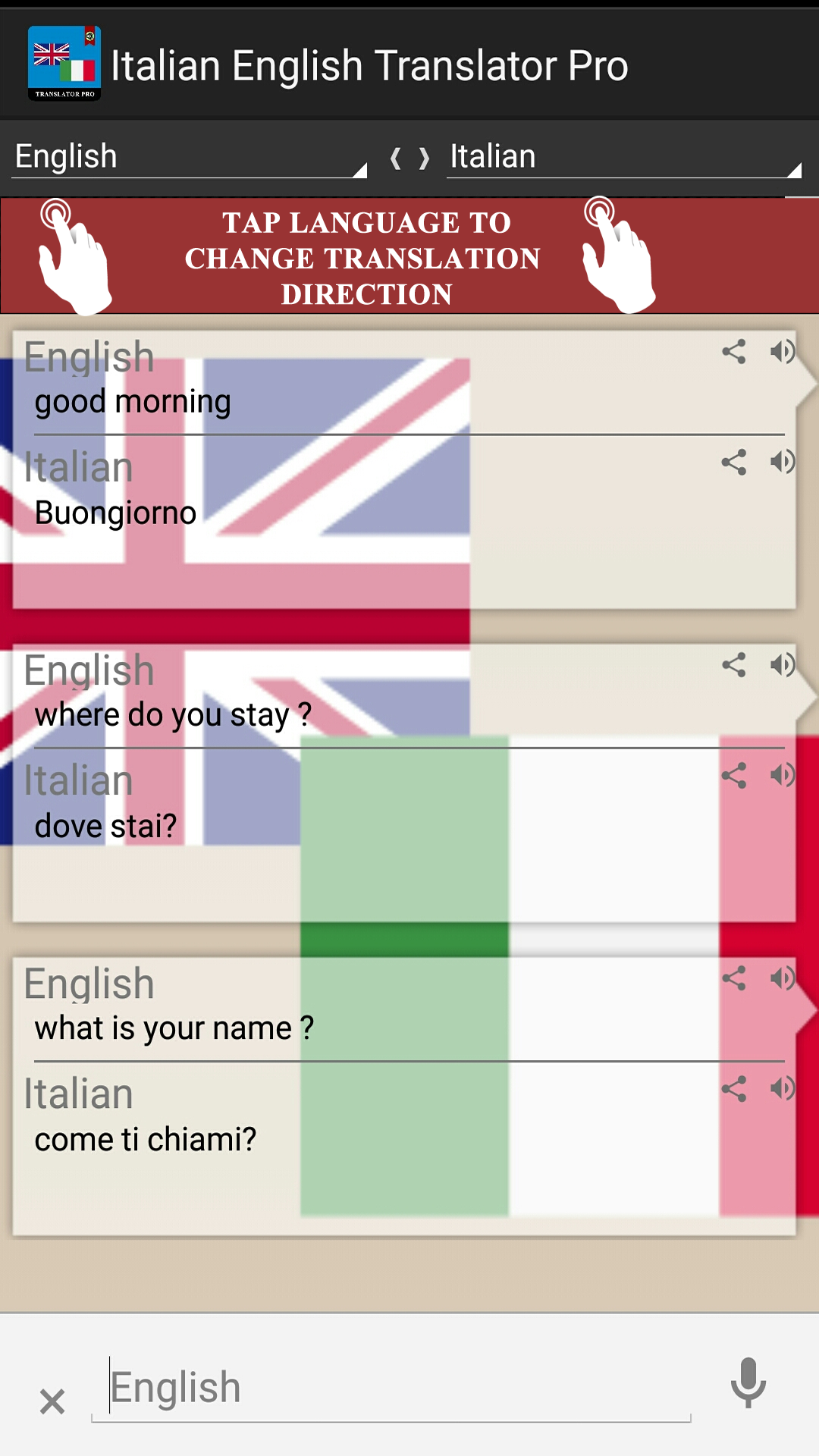 Italian English Translator Pro - App on Amazon Appstore