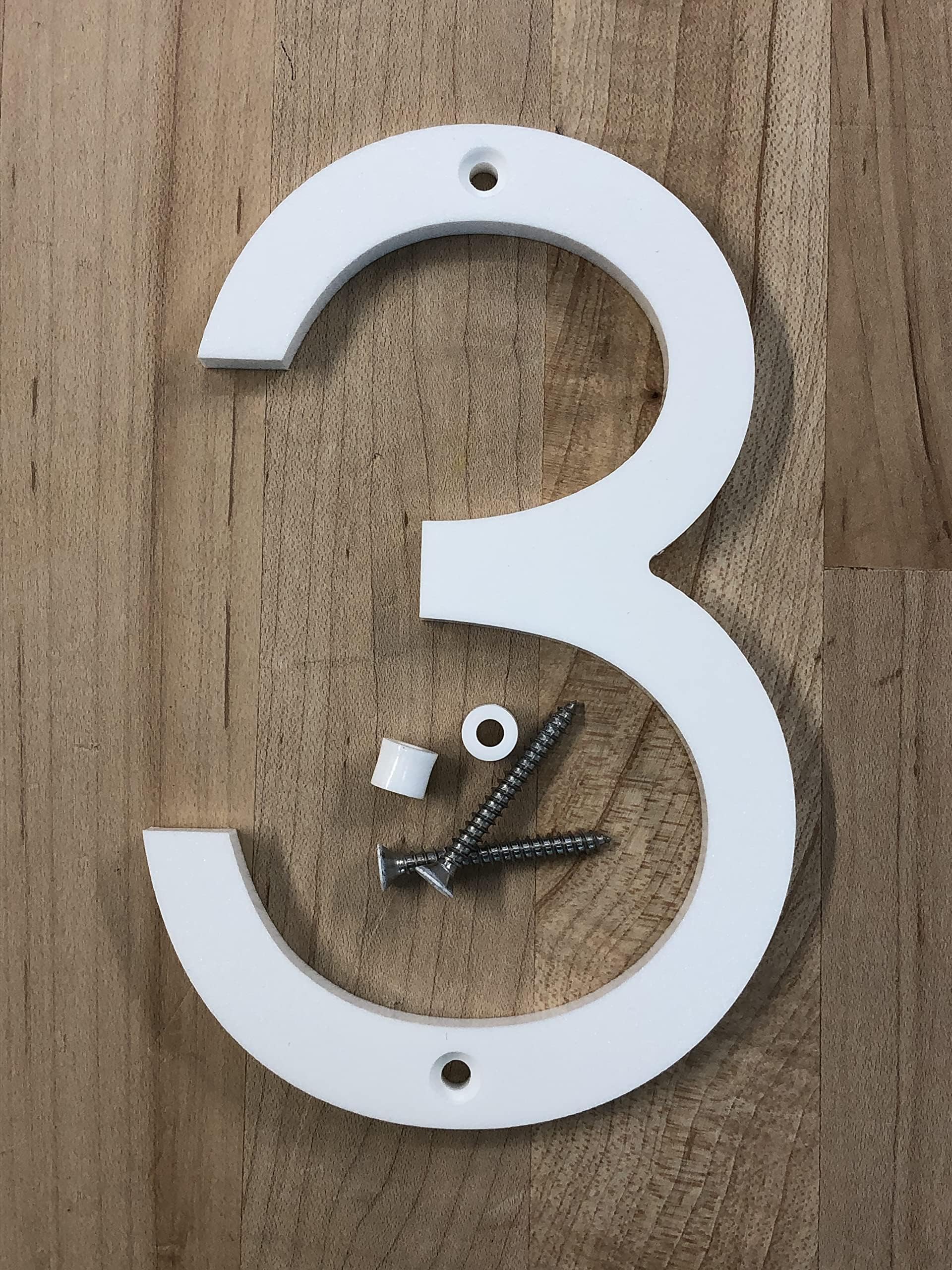Amazon.com: 5 Inch Modern Plastic House Number, black or white building ...