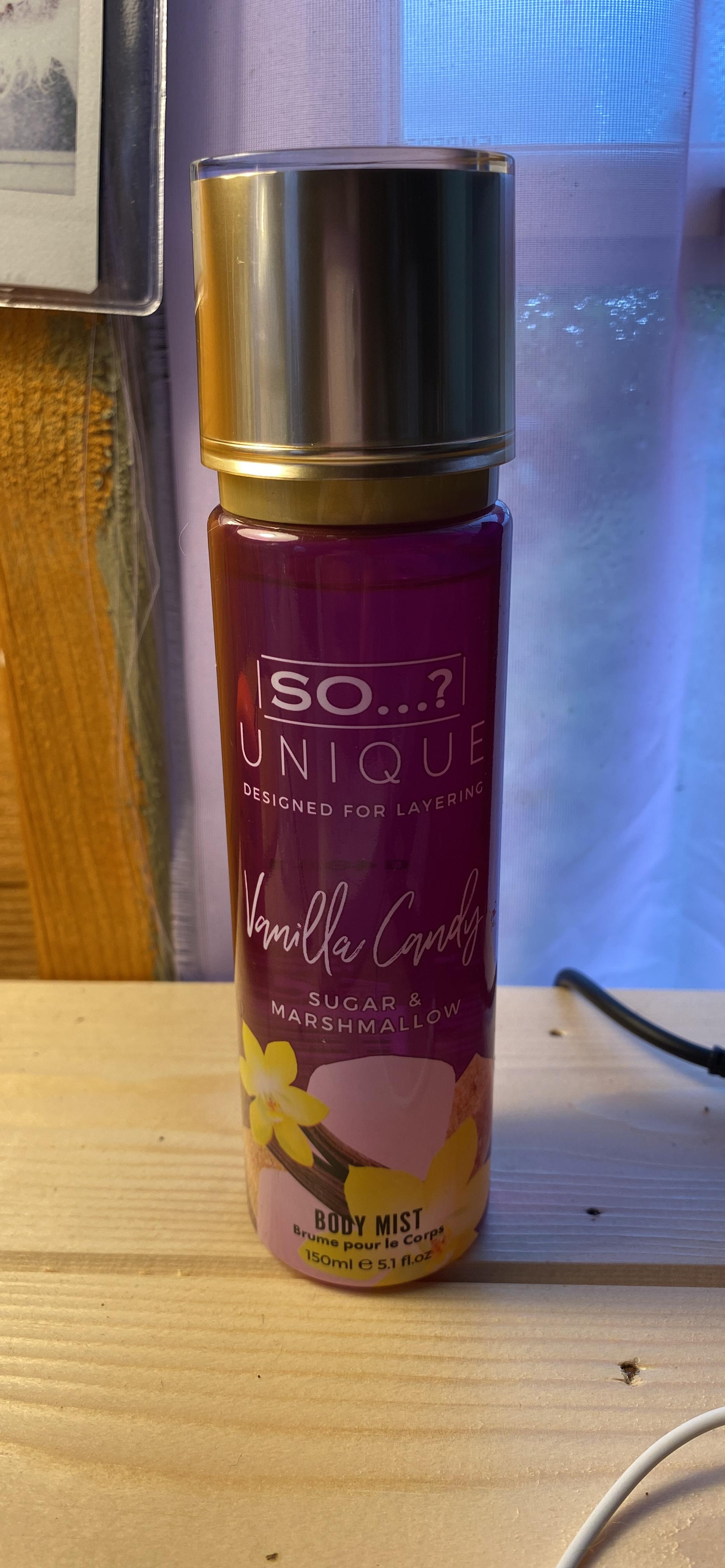 So…? Unique Womens Vegan Vanilla Candy Body Mist Fragrance Spray 150ml ...