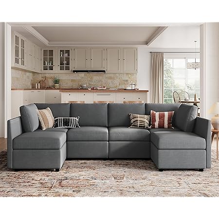 Amazon.com: LINSY HOME Modular Sectional Sofa, U Shape Oversized Sofa ...