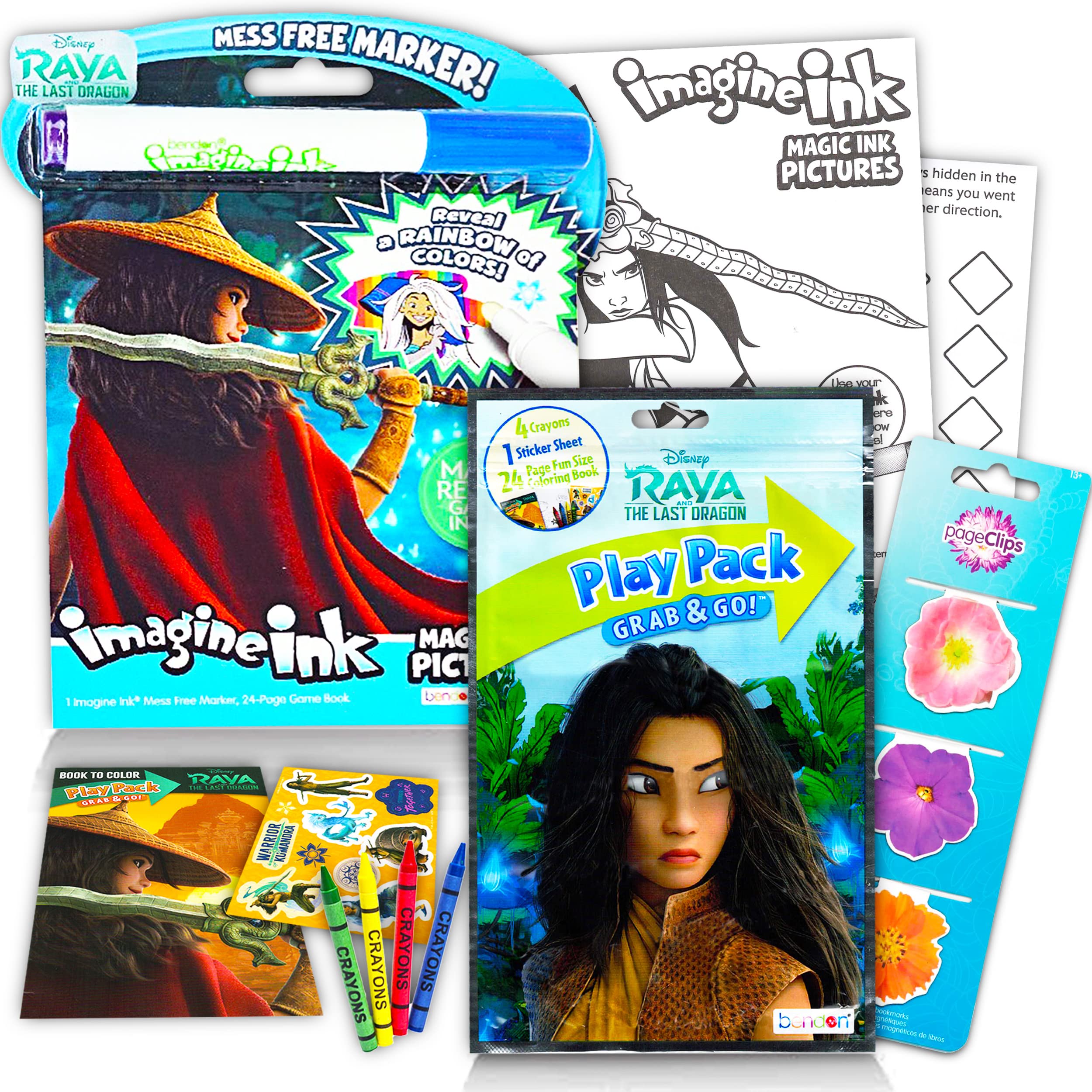 Buy Disney Raya and The Last Dragon Coloring Books Set Activity Bundle ...