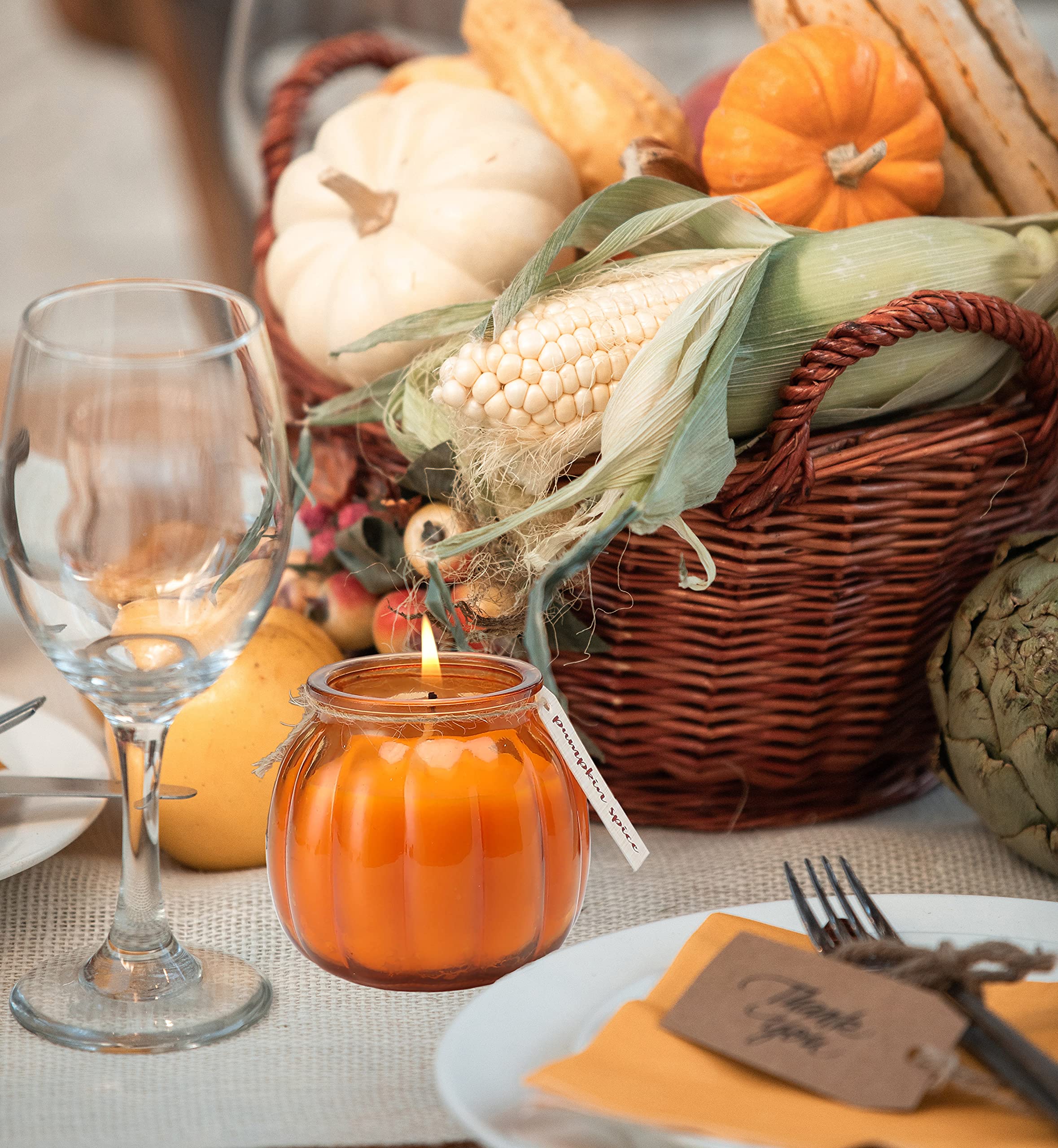 Fall Pumpkin Shaped Candle, Pumpkin Spice Scented Candle Fall ...