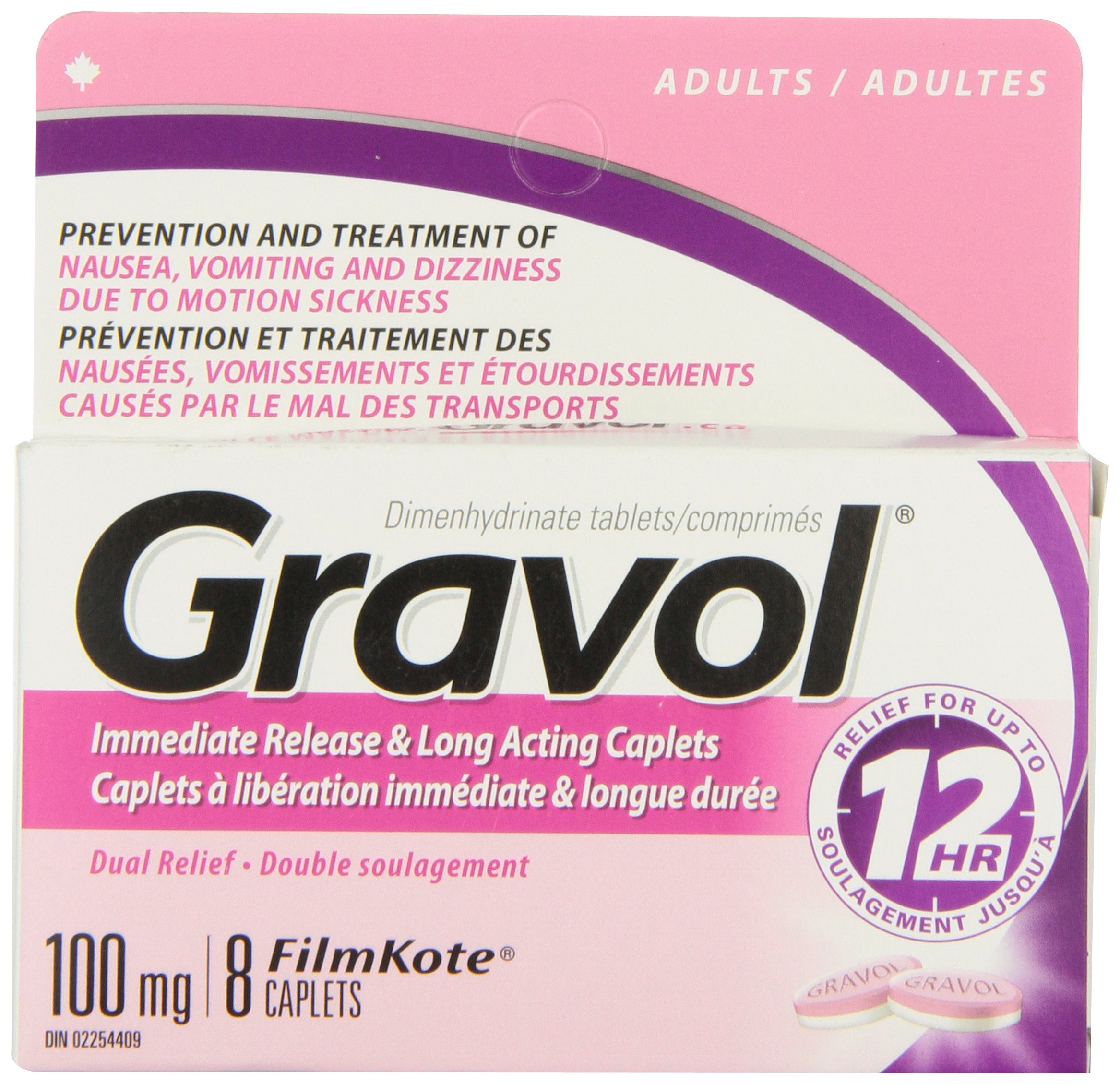 Buy Gravol100mg, 8 12-Hour Cets Anti-Vomiting/ Online at desertcartJapan
