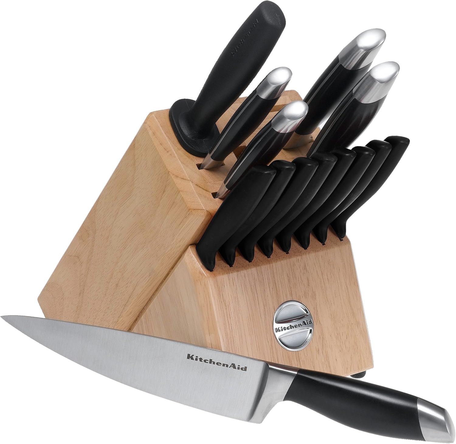 Amazon.com: KitchenAid 16-Piece Cutlery Set with Traditional Natural ...