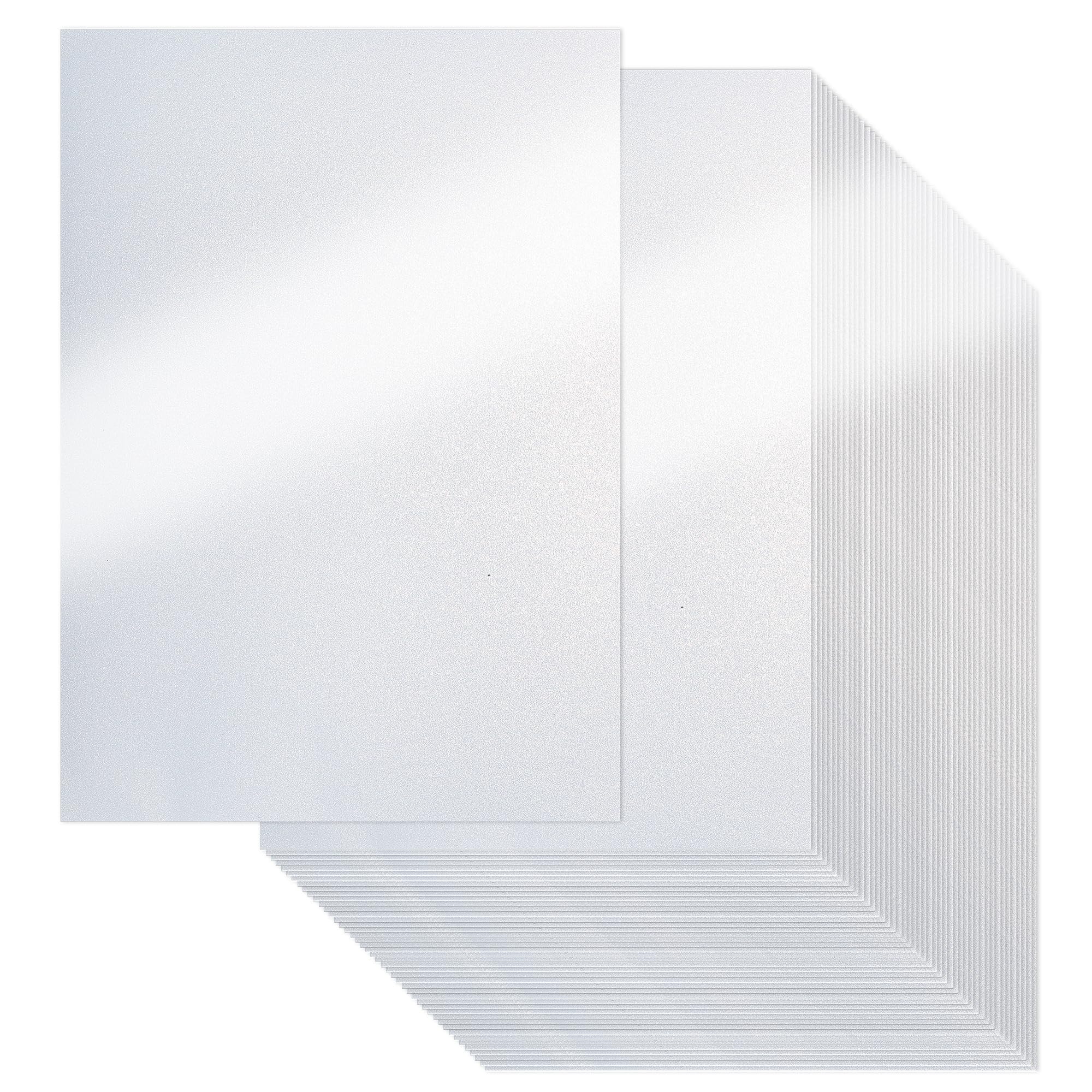 White Shimmer Cardstock Paper, 120 Sheets 250gsm/92Ib Pearlescent Paper ...