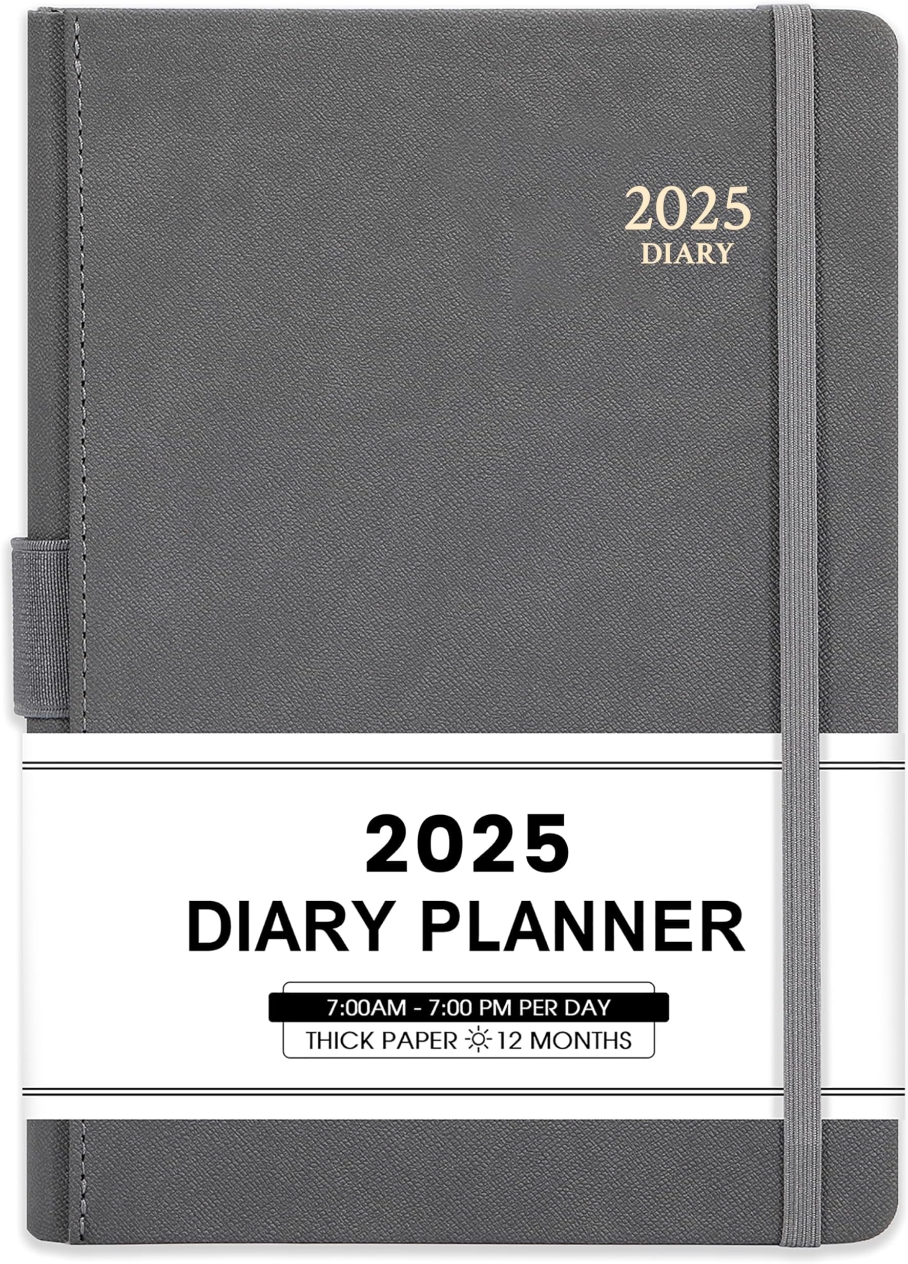 Diary 2025 - Diary 2025 Day Per Page, A5 Page a Day January 2025 - December 2025 with Pen Loop ...