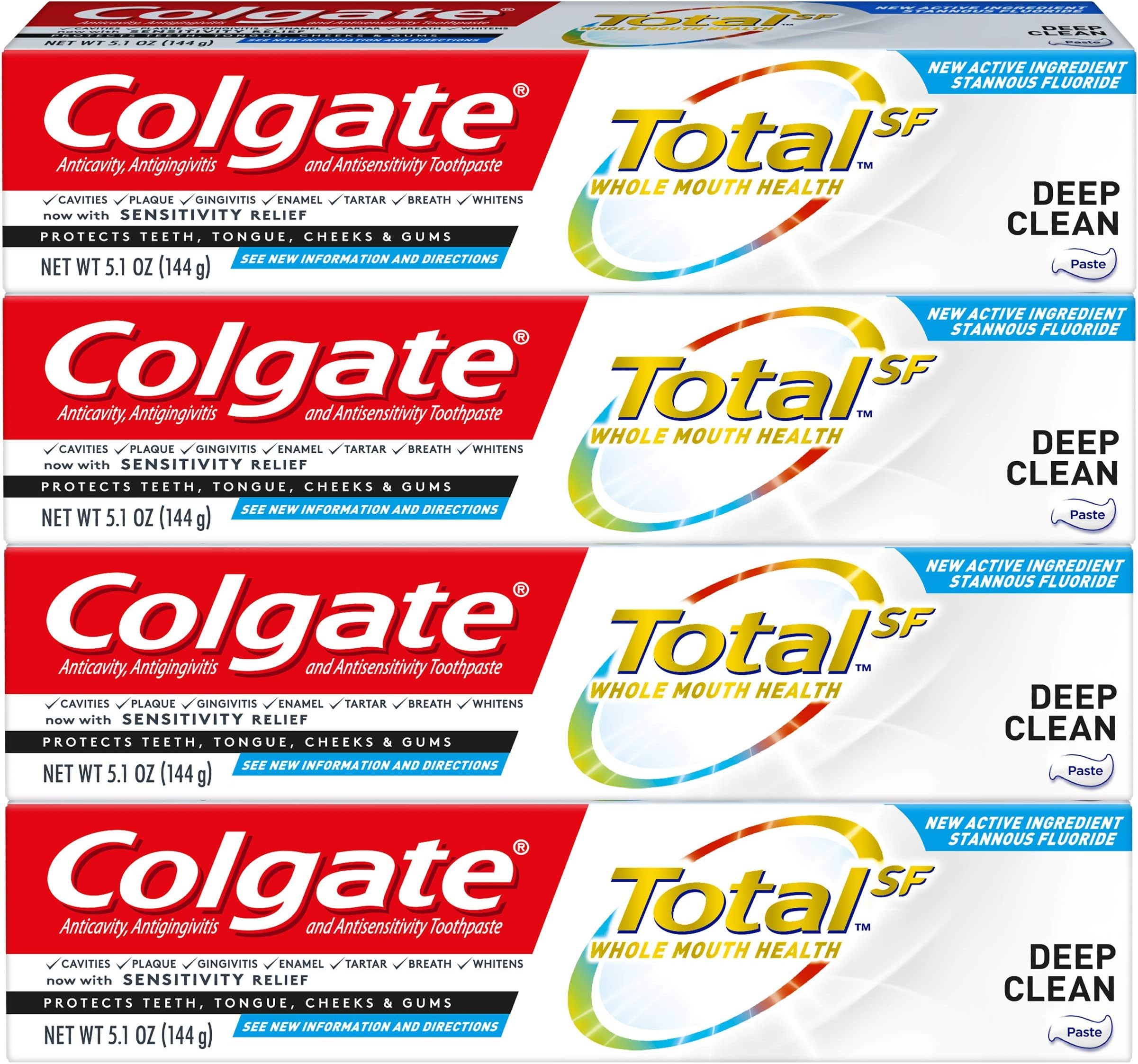 Amazon.com : Colgate Total Fresh Mint Stripe Toothpaste, Mint Gel ...