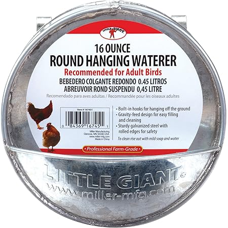 Amazon.com : Little Giant® 2 in 1 Bucket Poultry Waterer | Galvanized ...