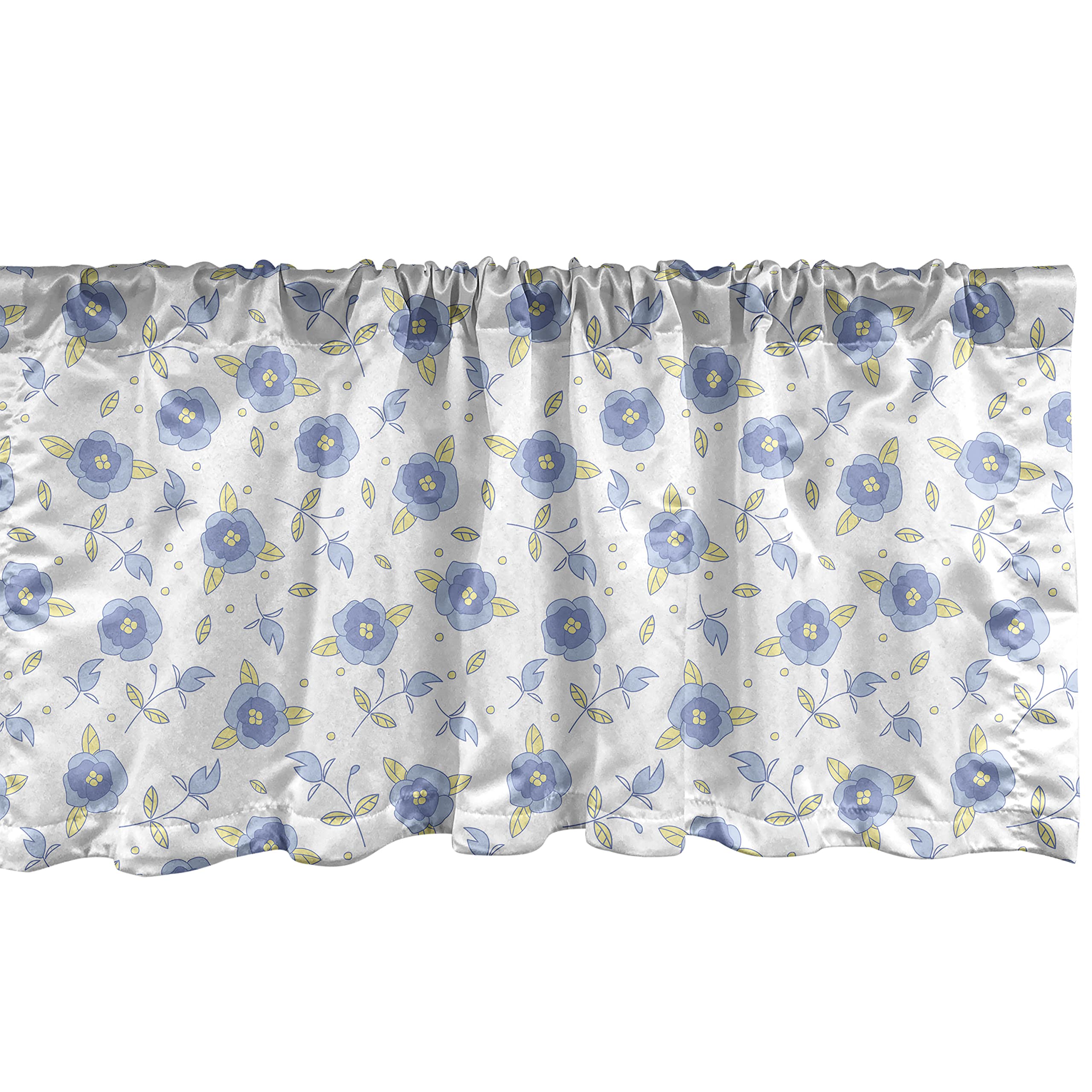 Amazon.com: Ambesonne Floral Window Valance, Flourishing Summer Rose ...