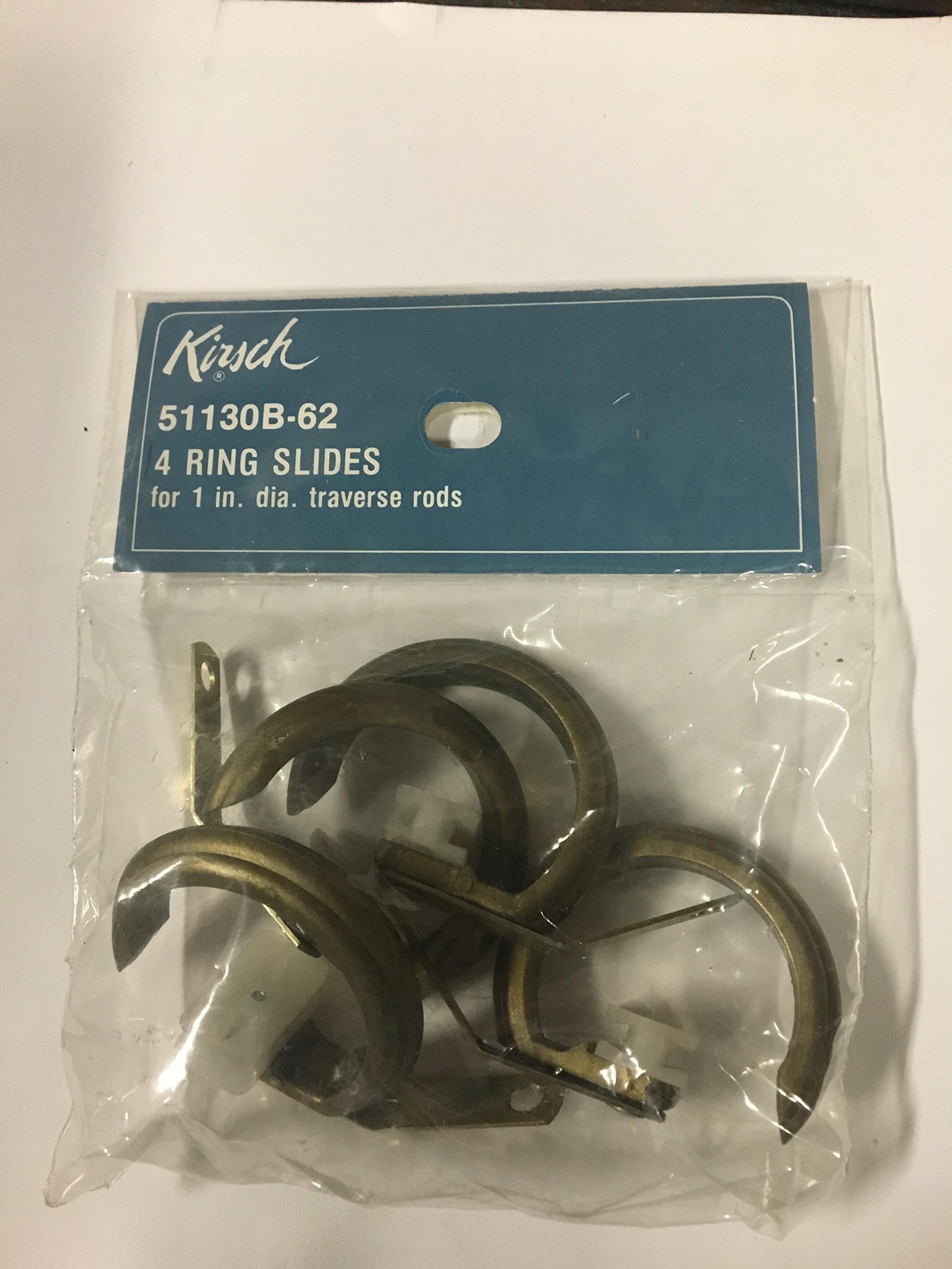Amazon.com: Kirsch 51130B-62, 4 Ring Slides for 1 Inch Diameter ...