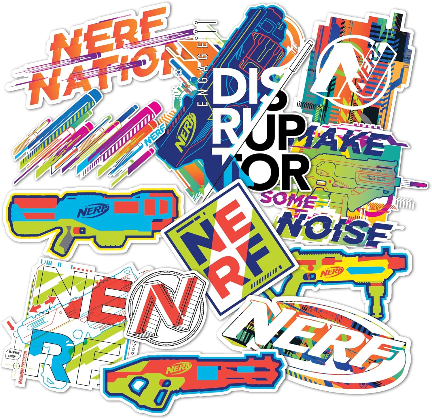 Amazon.com: Desert Cactus Nerf Sticker - 12 Sticker Vinyl Decal Laptop ...