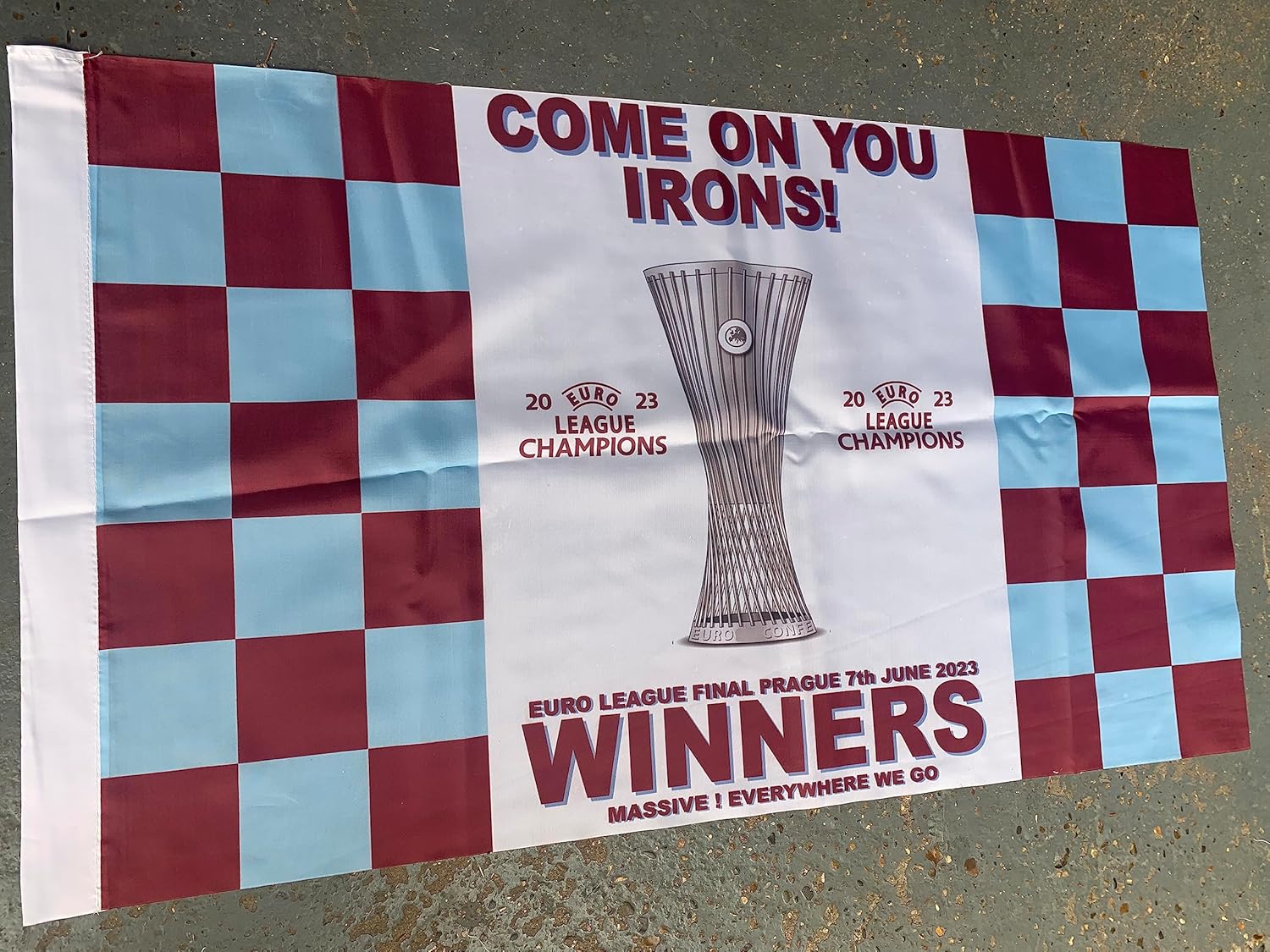 West Ham Winners Flag Euro League Final champions 2023 Hammers Fans ...