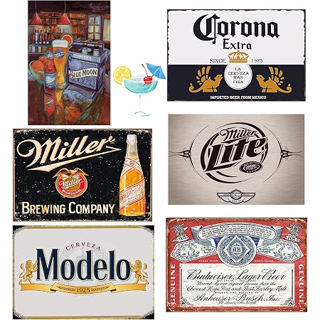 Amazon.com: Kexle Brewing Beer Bottle Logo Weathered Retro Bar Pub Wall ...