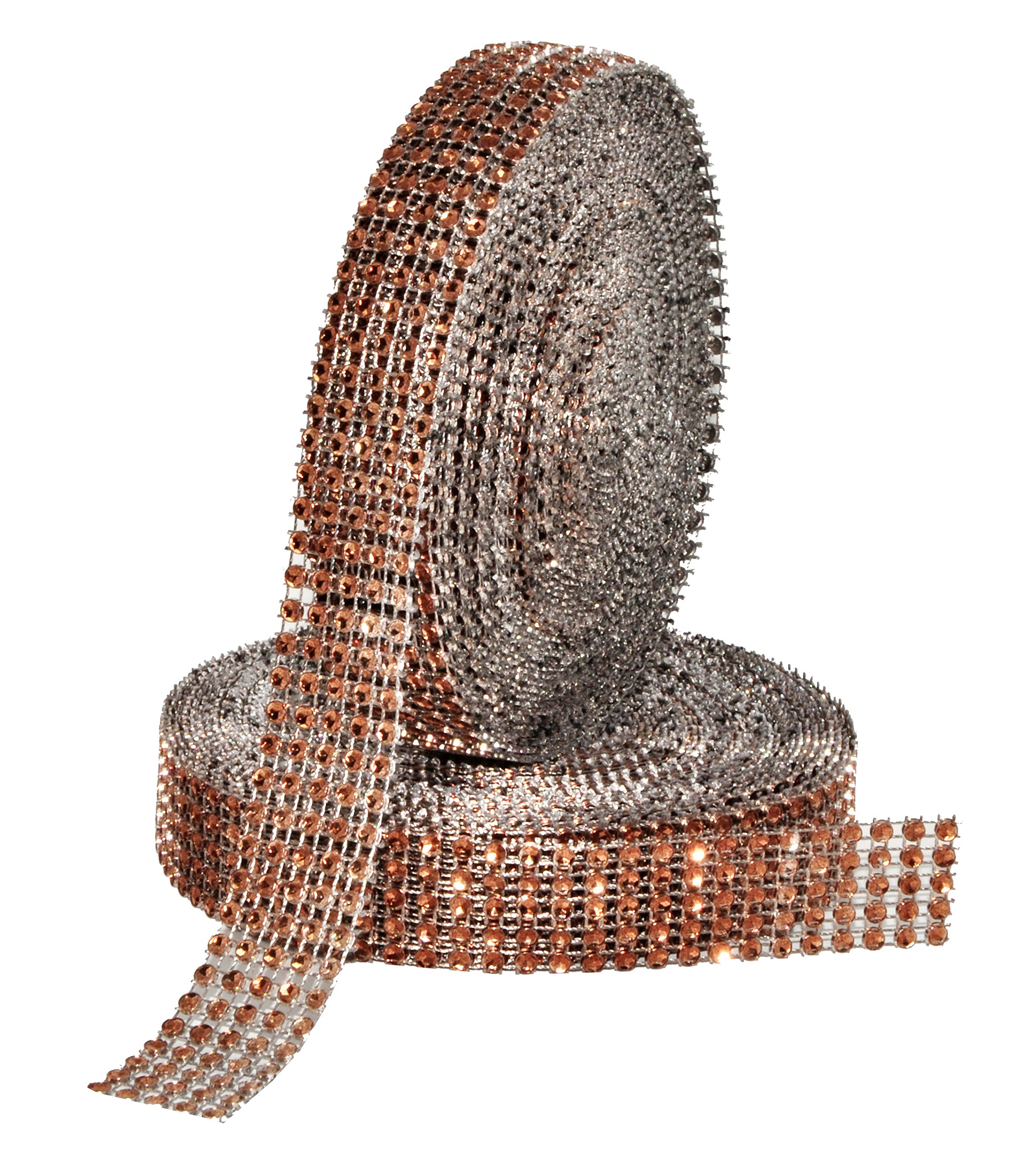 Amazon.com: Mandala Crafts Brown Bling Wrap Rhinestone Ribbon - 1 in 20 ...