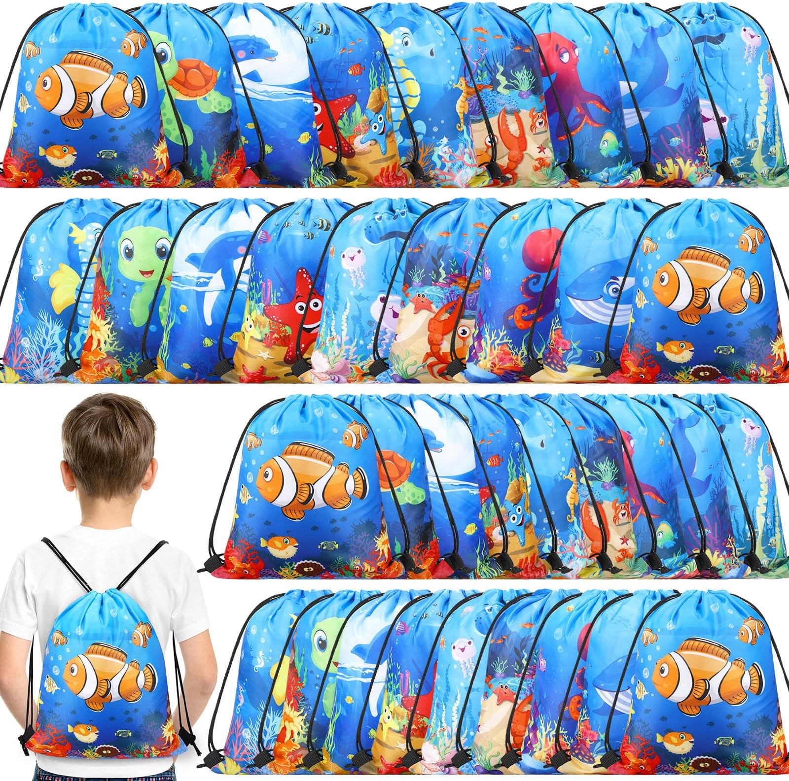 Amazon.com: Kajaia 24 Pcs Summer Pool Party Favor Bags with Drawstring ...