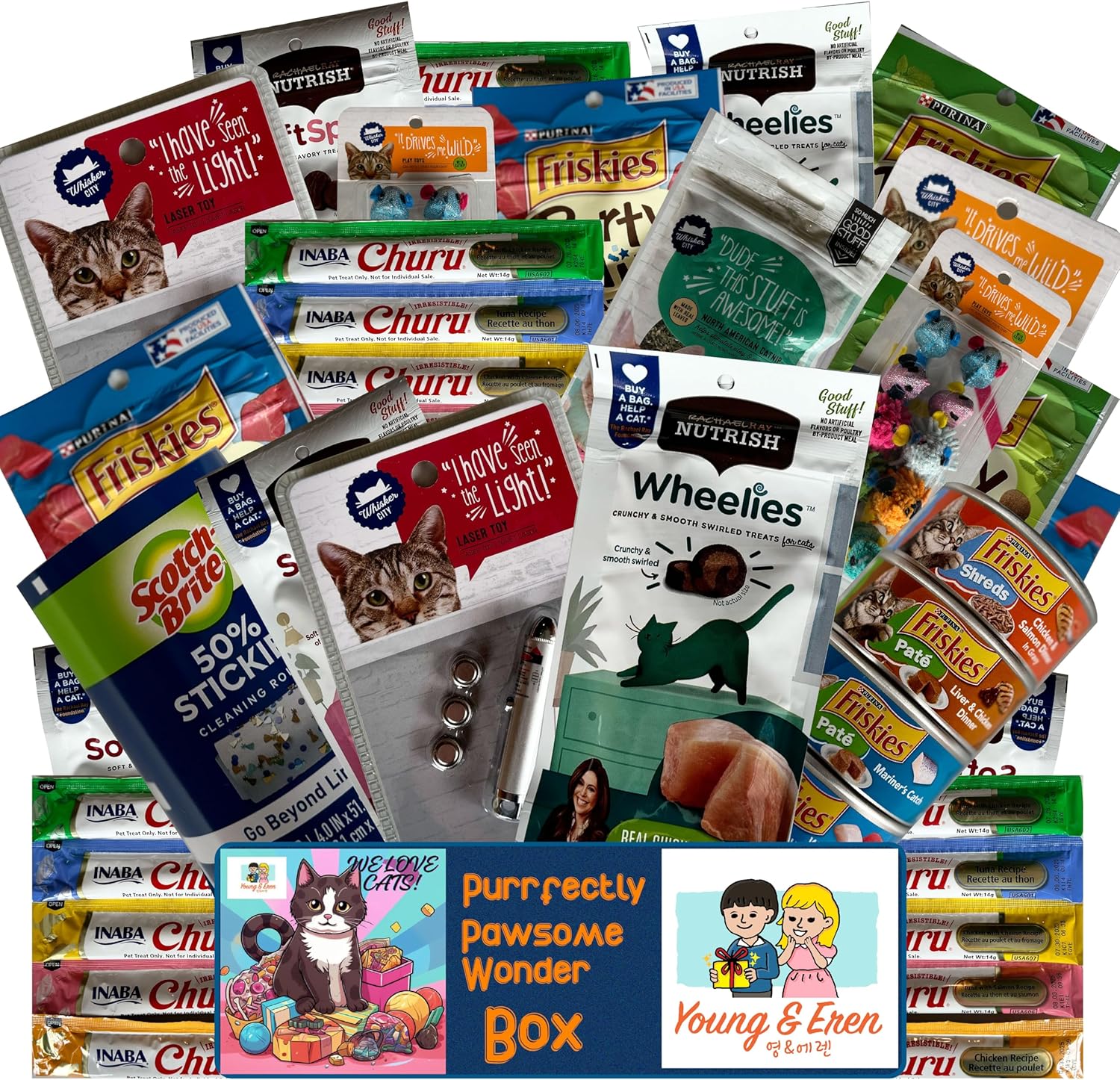 Amazon.com: Generic Premium cat Treat Box - with 15 Items Including ...