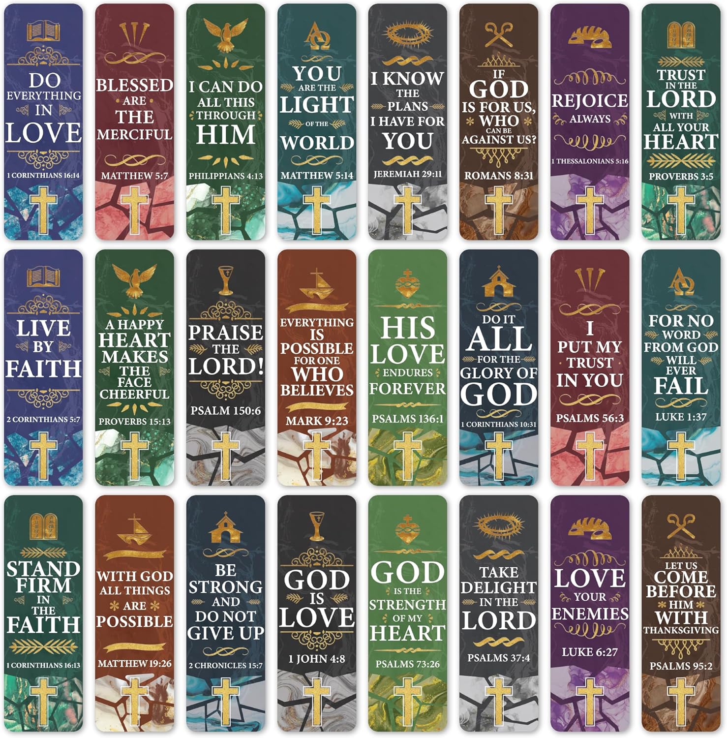 Amazon.com: Only Zest Christian Bookmarks Bulk, 96 PCS of Bible Verse ...