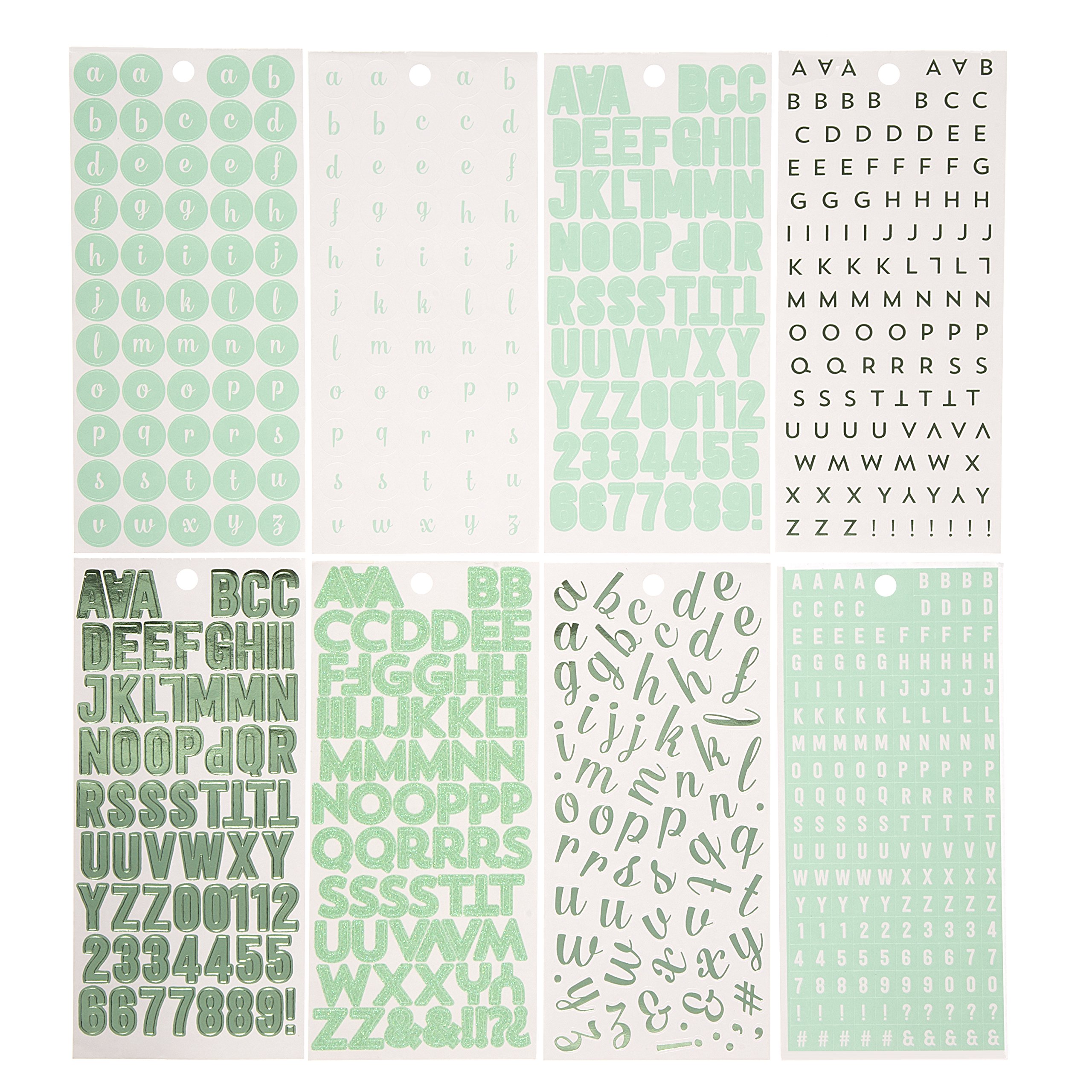 Amazon.com: Darice 30030539 Mint Colored Capital Alphabet and ...