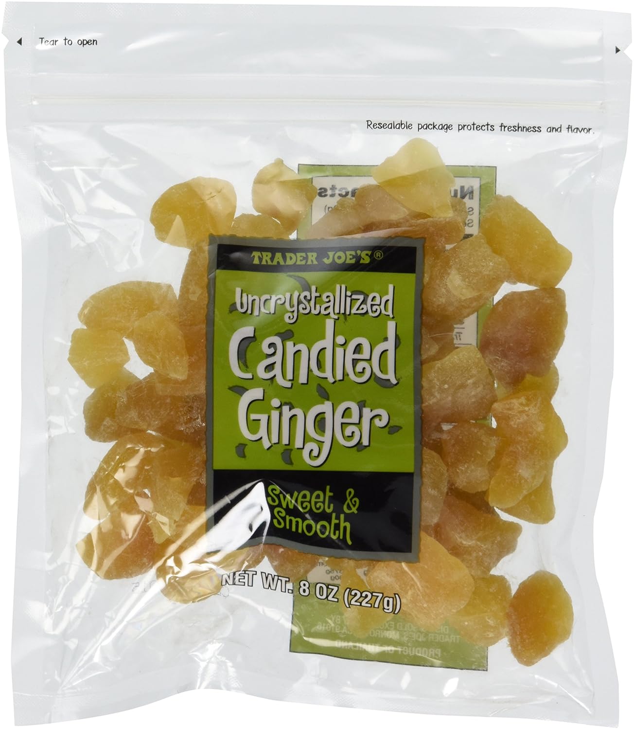 Amazon.com : Trader Joe's Uncrystallized Candied Ginger, 2 Packages ...