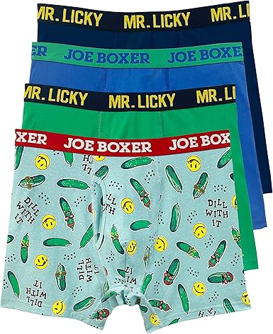 Amazon.com: Joe Boxer Mens Boxer Briefs 4-Pack – Dill With It Print and ...