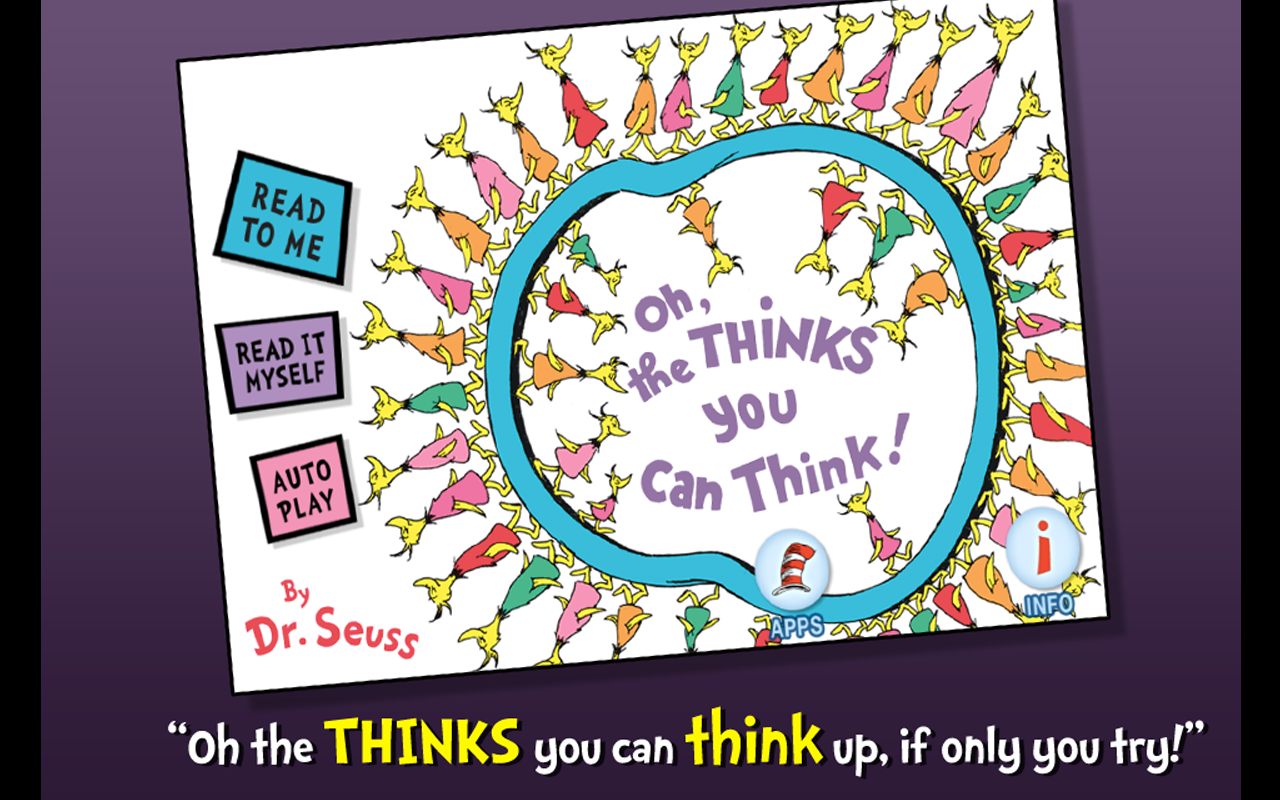Oh, the Thinks You Can Think! - Dr. Seuss:Amazon.de:Appstore for Android
