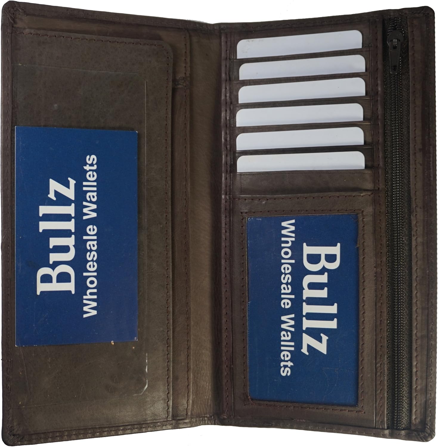 Amazon.com: Bullz Genuine Leather Checkbook Cover Wallet Organizer with ...