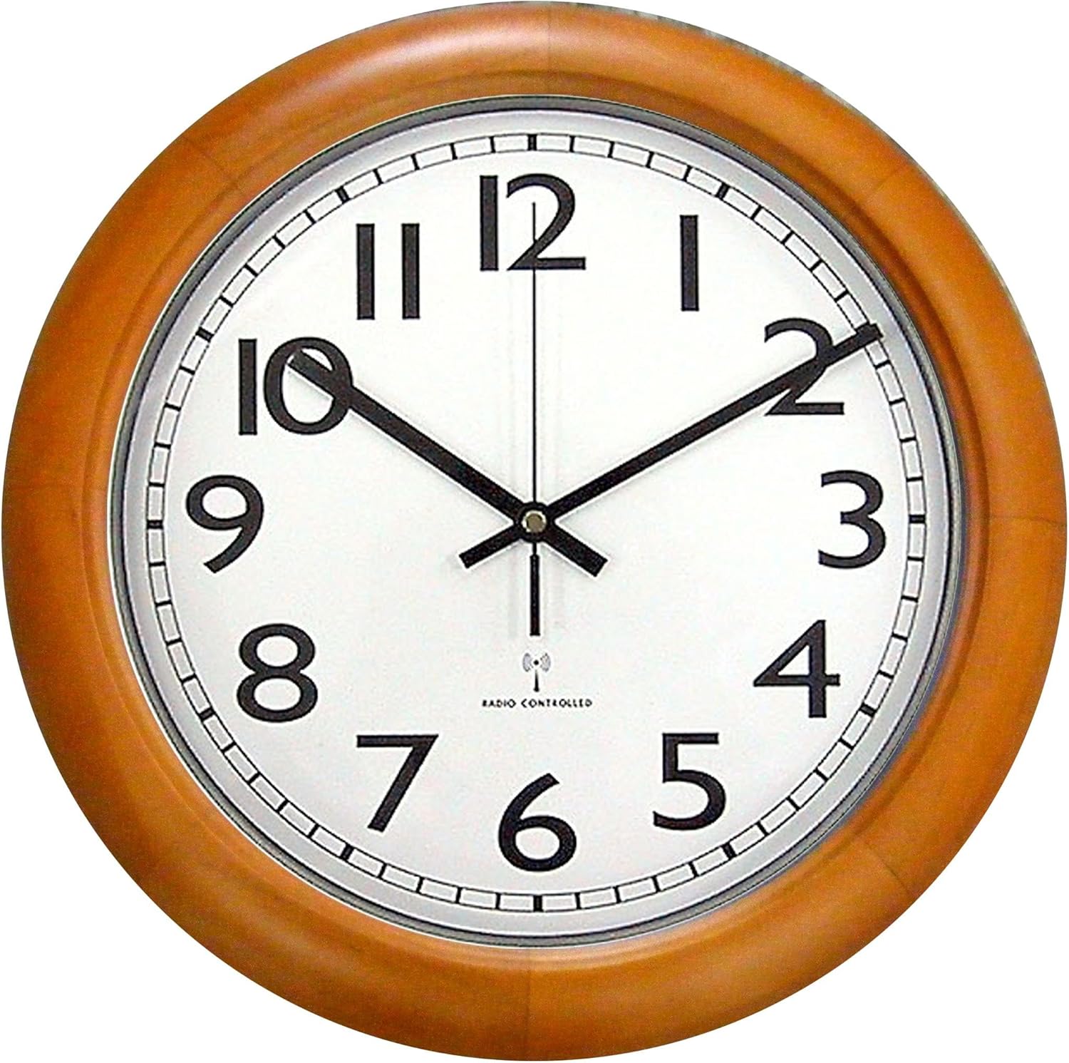 Unilux Wood Radio-Controlled Wall Clock Beechwood : Amazon.co.uk: Home ...
