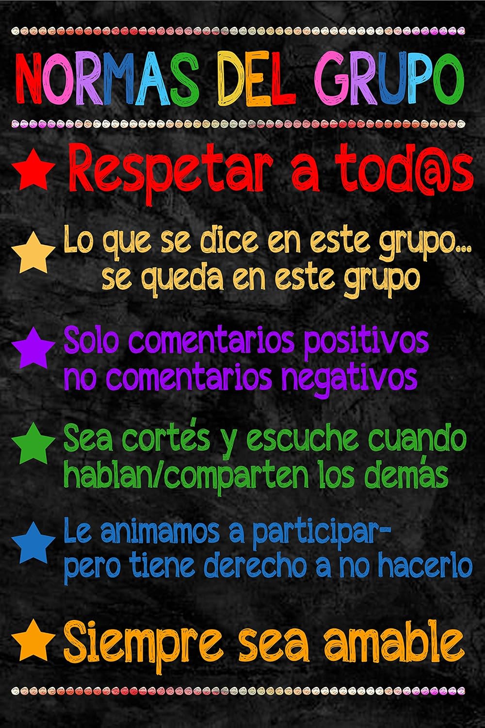 Amazon.com: Minitowz Spanish Counseling Group Rules Confidentiality ...