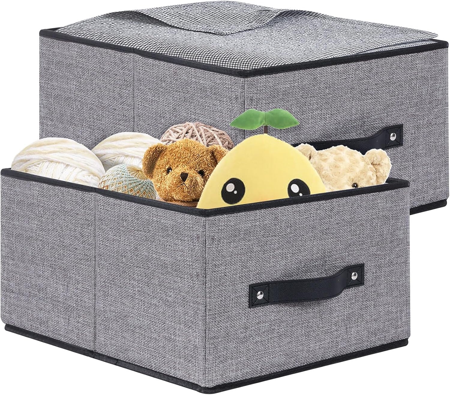 YheenLf Clothing Storage Bins, Closet Bin with Handles, Foldable ...