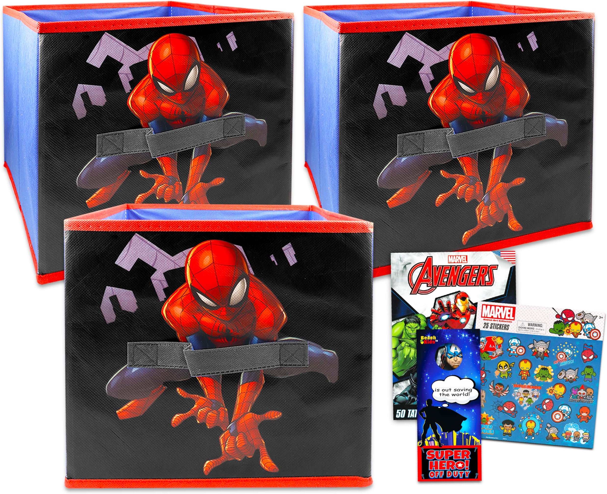 Amazon.com: Marvel Avengers Storage Bin 3 Pack ~ Superhero Room ...