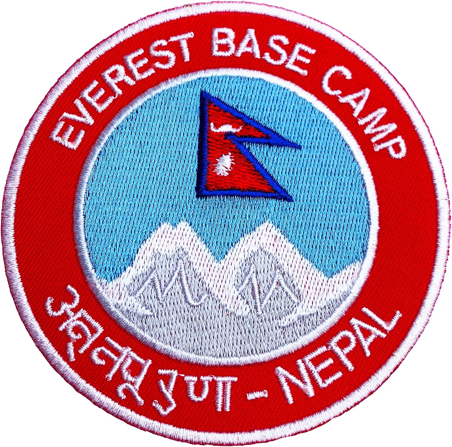 Mount Everest Base Camp Nepal Patch 9cm Embroidered Iron on Badge ...