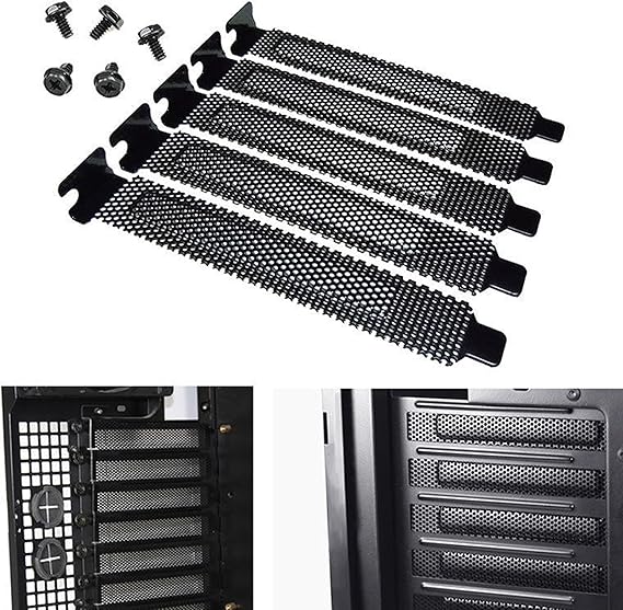 Amazon.com: 5pcs Black PCI Slot Cover Dust Filter Blanking Plate Hard ...