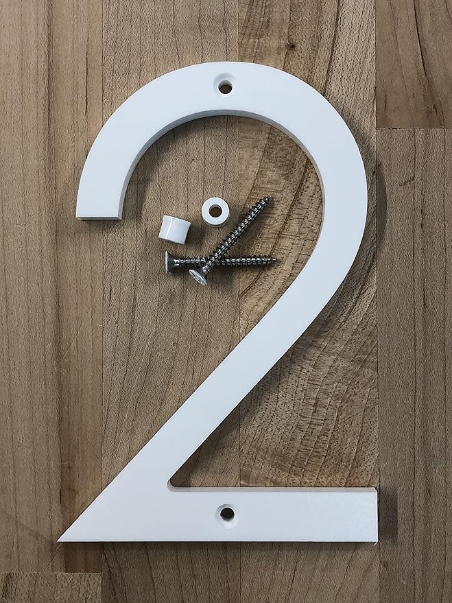 Amazon.com: 5 Inch Modern Plastic House Number, black or white building ...