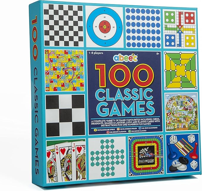 abeec 100 Classic Games Compendium | Collection of Classic Family Board ...