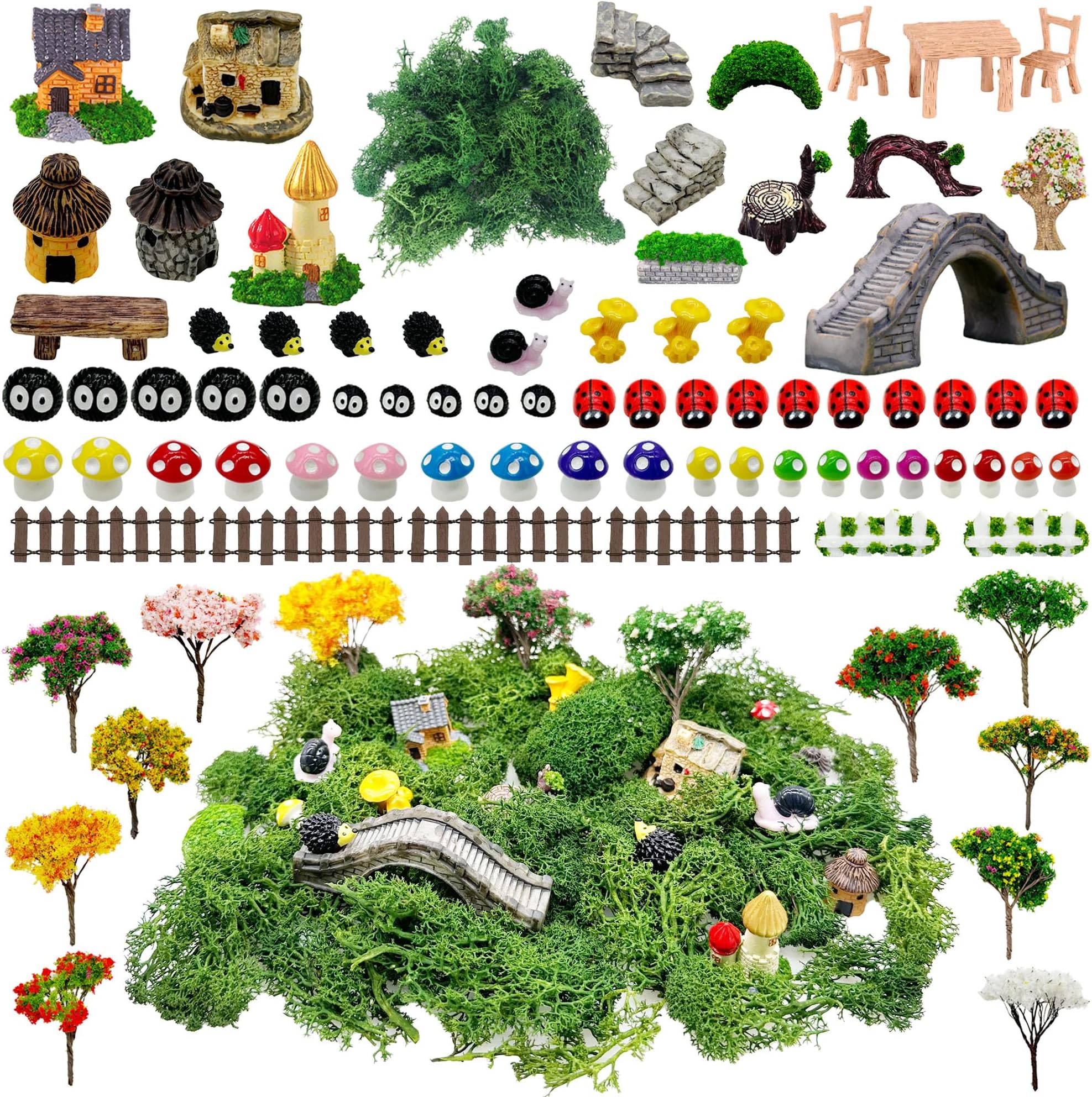 Cayway 26 PCS Mini Zen Accessoires de Jardin, Accessoires de Jardin ...