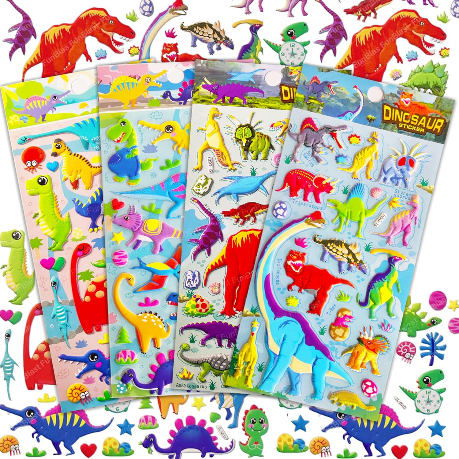 FunBlast 3D PVC Cute Mix Stickers – 3D Self Adhesive Puffy Stickers for ...