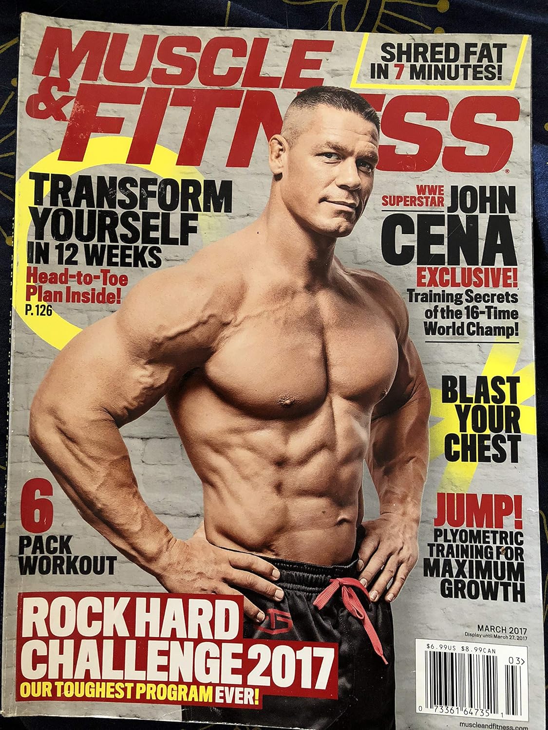 MUSCLE & FITNESS Magazine March 2017 JOHN CENA Training Secrets, Jen ...