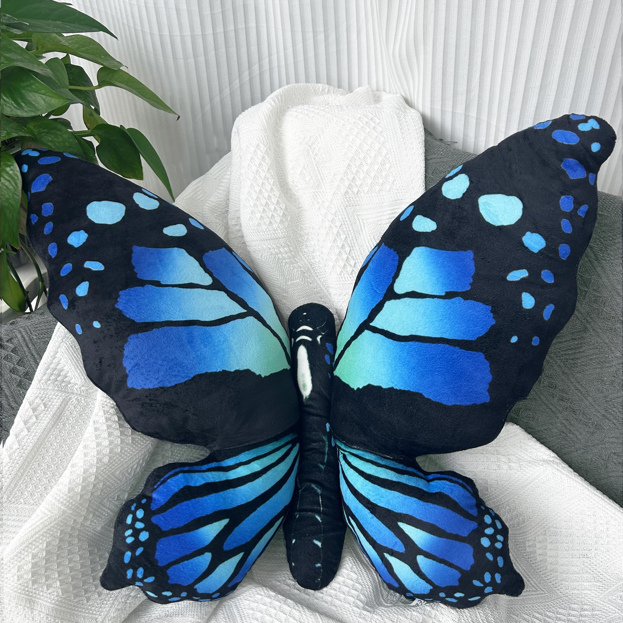 Amazon.com: Kobataro Stuffed Butterfly Pillow Plush Decoration Throw ...