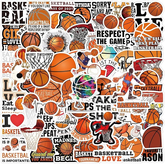 Amazon.com: Basketball Stickers,Basketball Sports Stickers,120Pcs ...