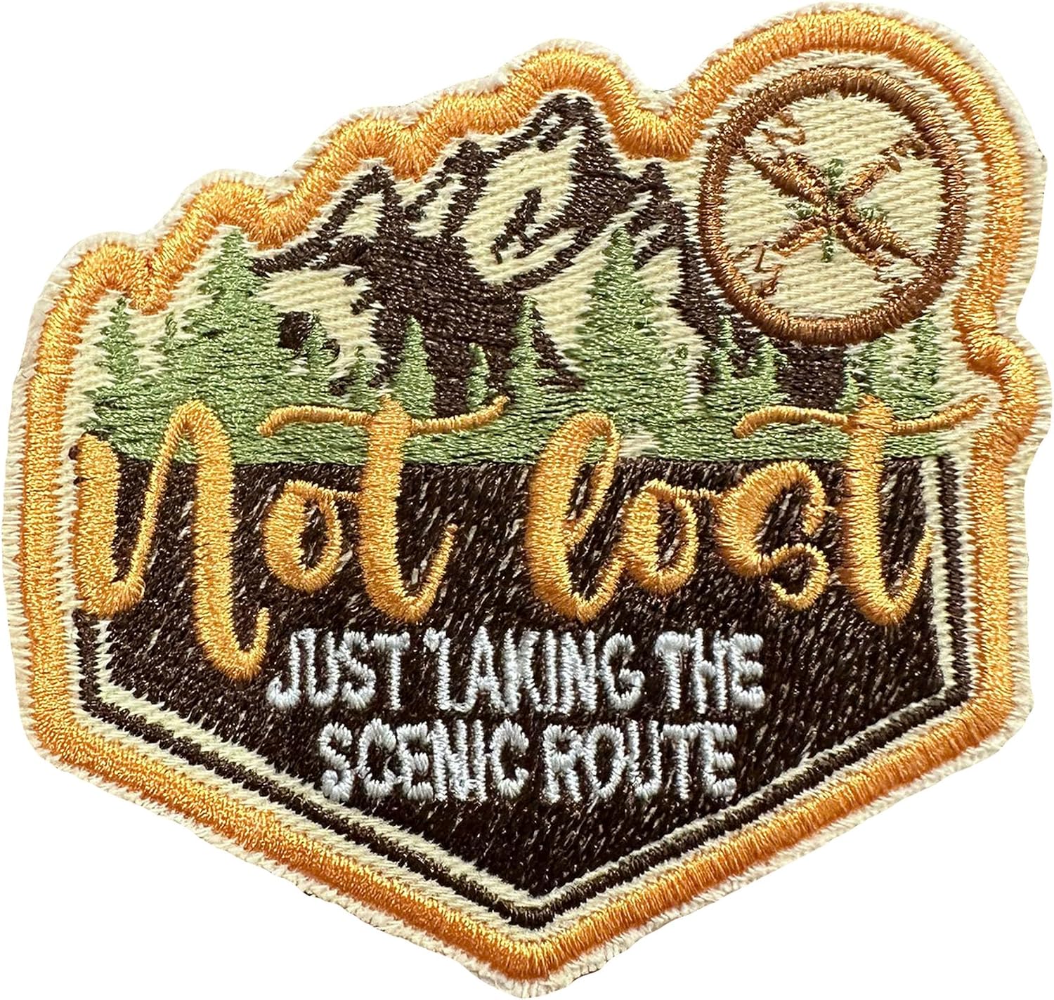 Amazon.com: Not Lost Just Taking The Scenic Route Patch 3" Camping ...